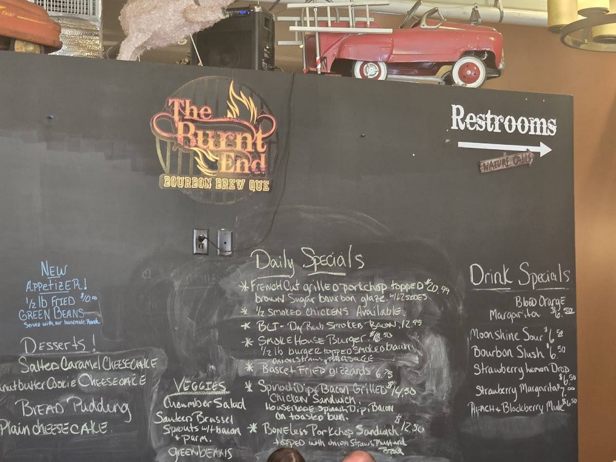 Menu at The Burnt End BBQ, Red Bud