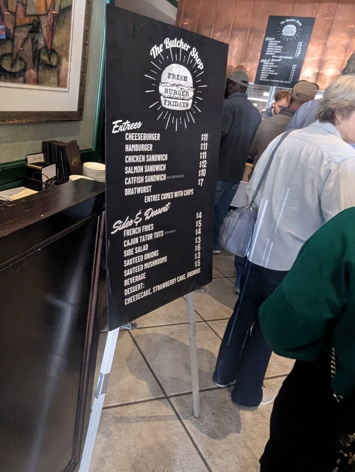 Menu at The Butcher Shop Steakhouse, Memphis, 107 S Germantown Pkwy