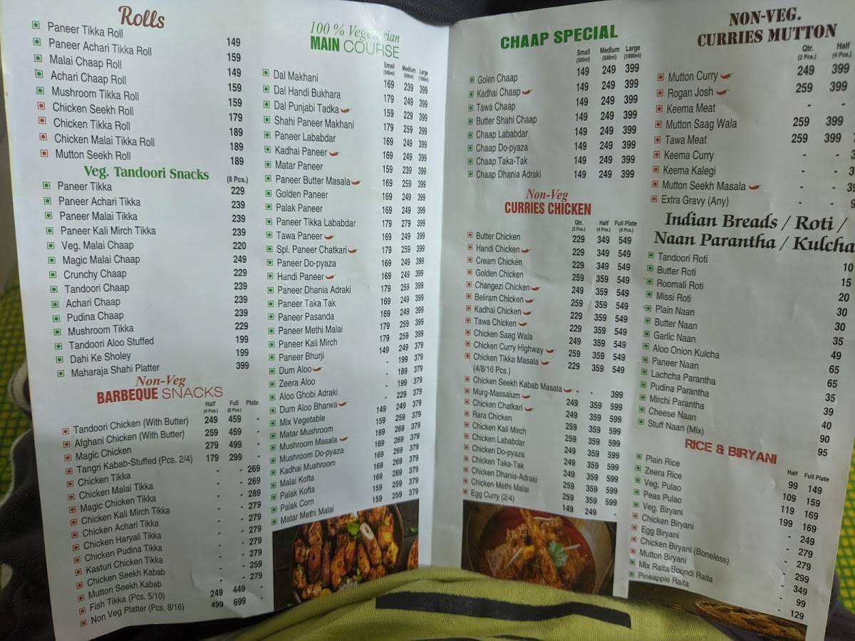Menu at The Chawla's Tandoori junction, Greater Noida