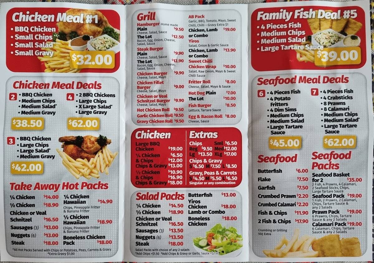 Menu at The Chicken Home fast food, Modbury North