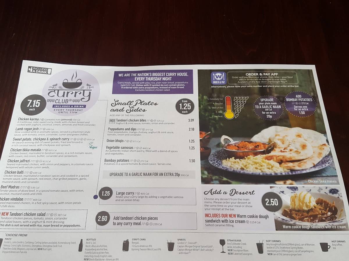 Menu at The Childwall Fiveways Hotel - JD Wetherspoon pub & bar, Liverpool
