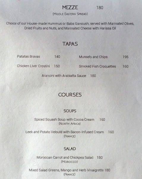 Menu at THE CLOVE, Vajreshwari