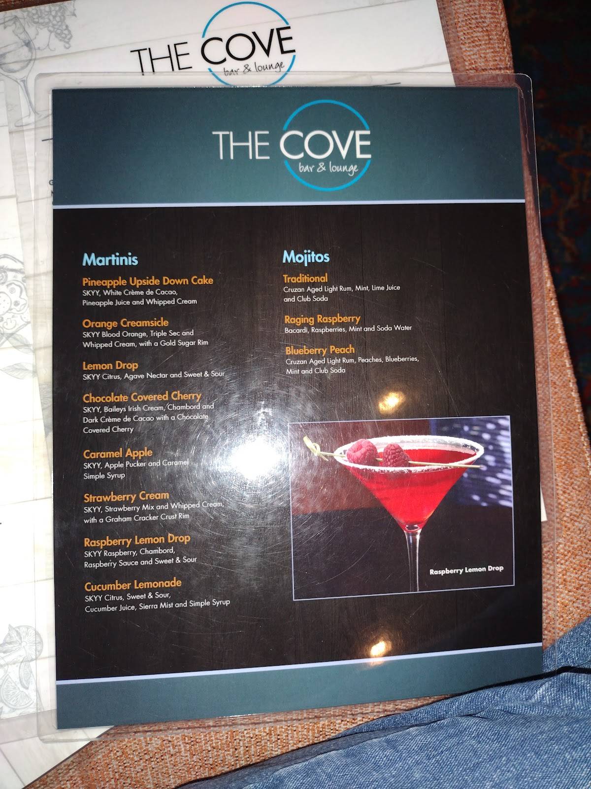 Carta de The Cove Bar & Lounge, Laughlin, S Casino Dr