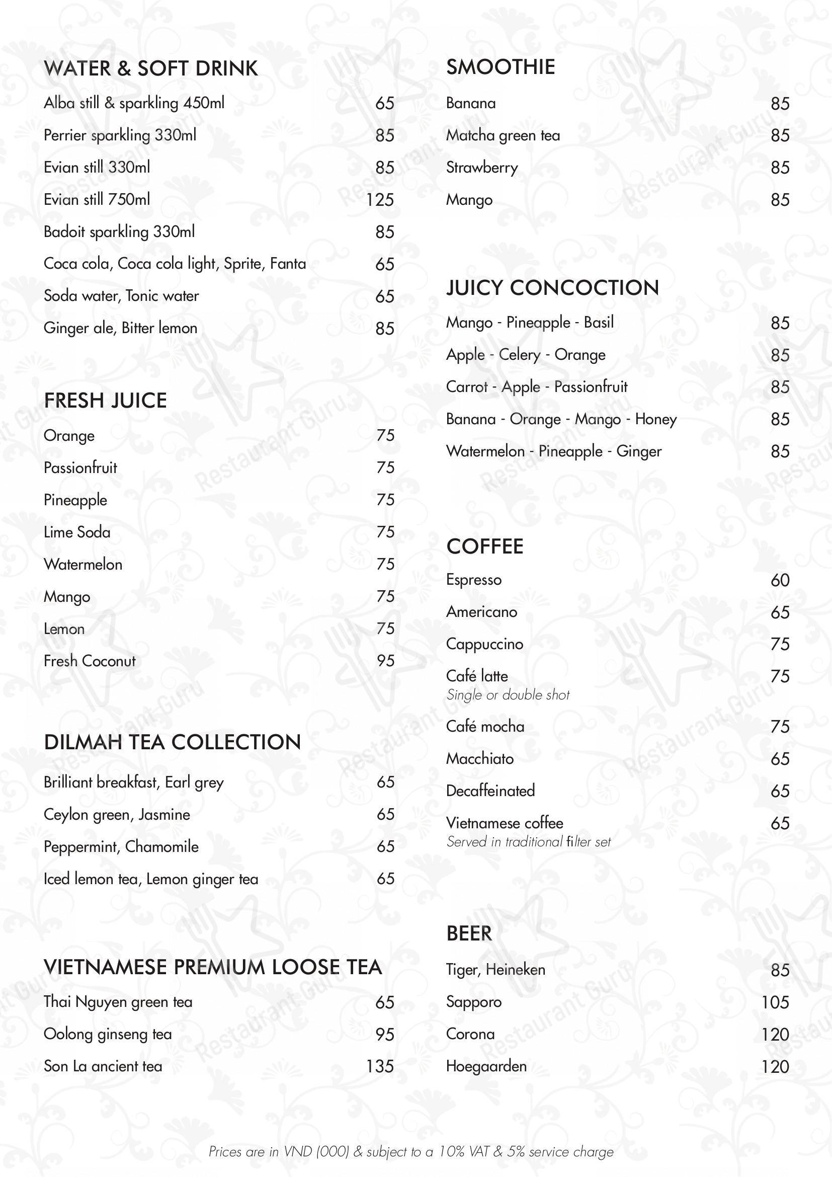 Menu at The Deck Hoi An pub & bar, Hoi An