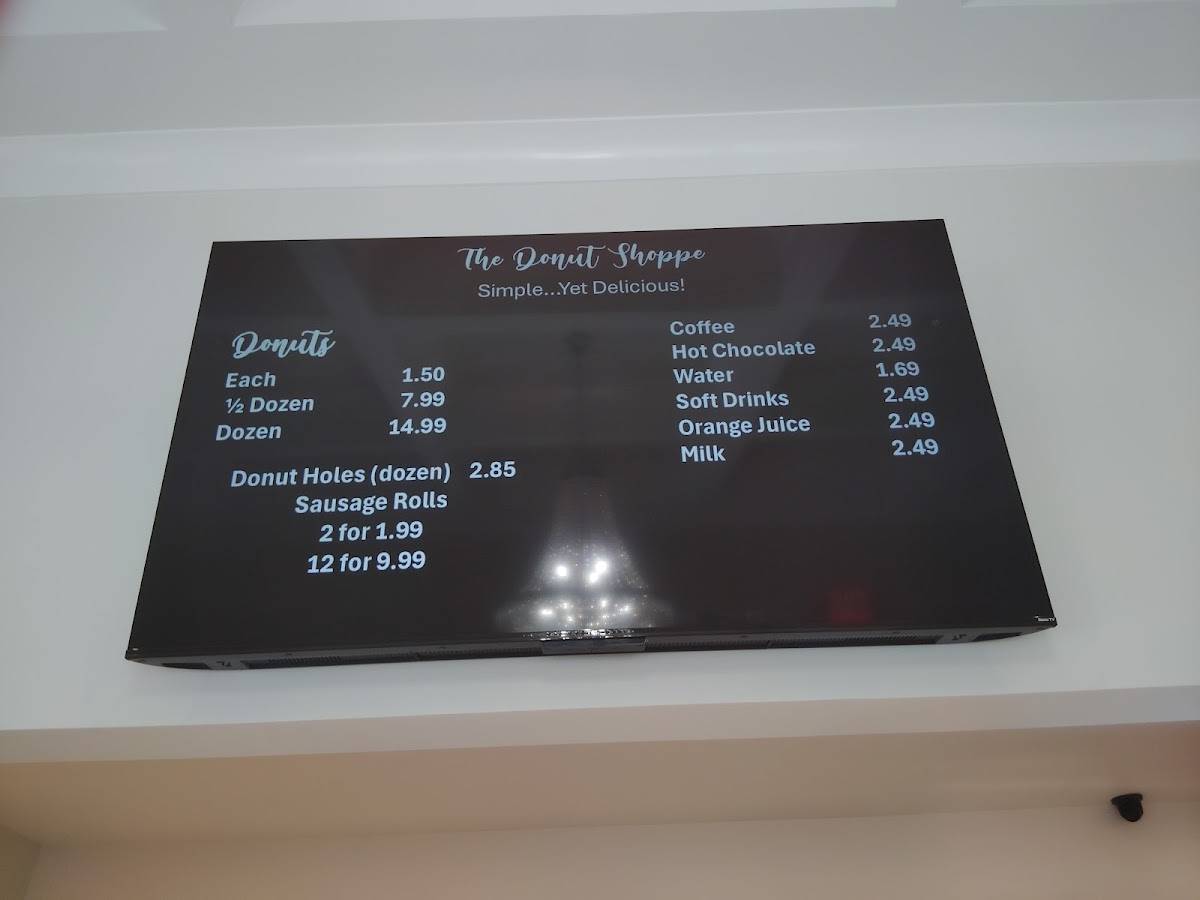 Menu at The Donut Shoppe, Louisburg