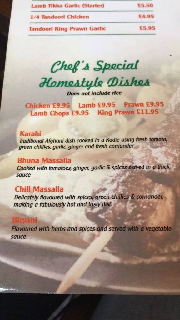 Menu at The Downfield (Doc Stewart's) restaurant, Dundee