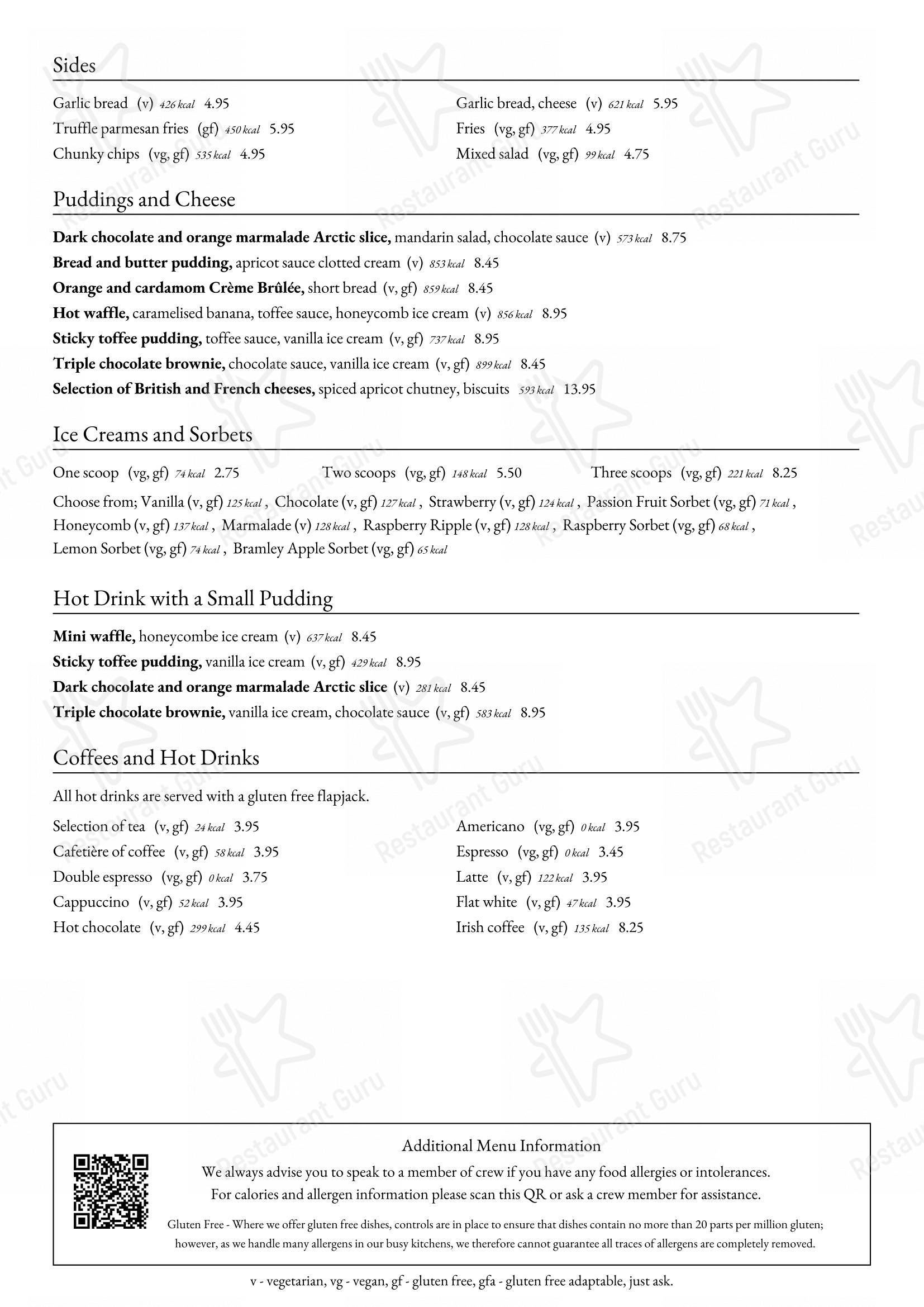 Menu at The Falcon at Warmington pub & bar, Banbury, Warwick Rd