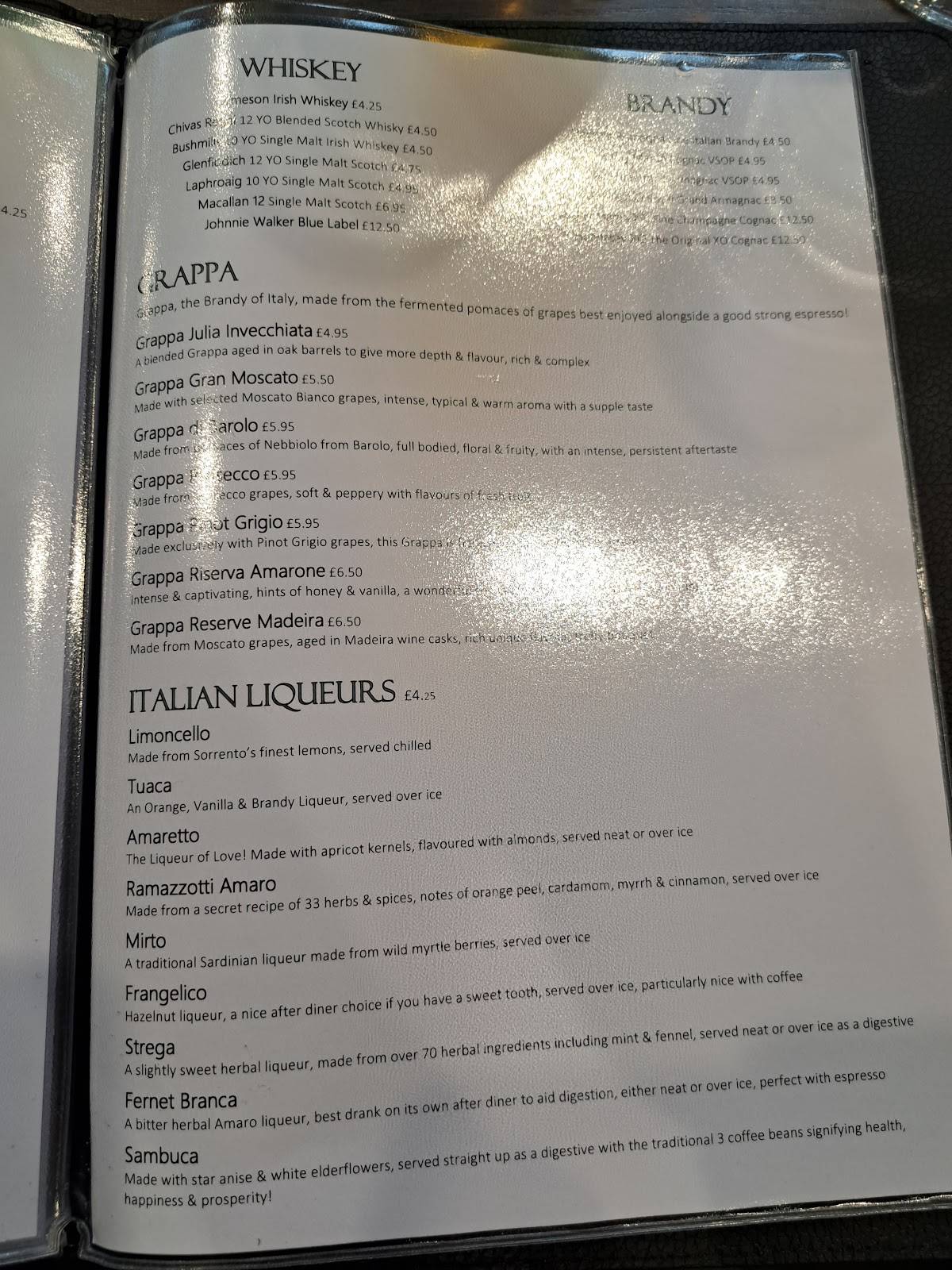 Menu at The Fat Italian Burscough restaurant, Ormskirk, 188 Moss Lane