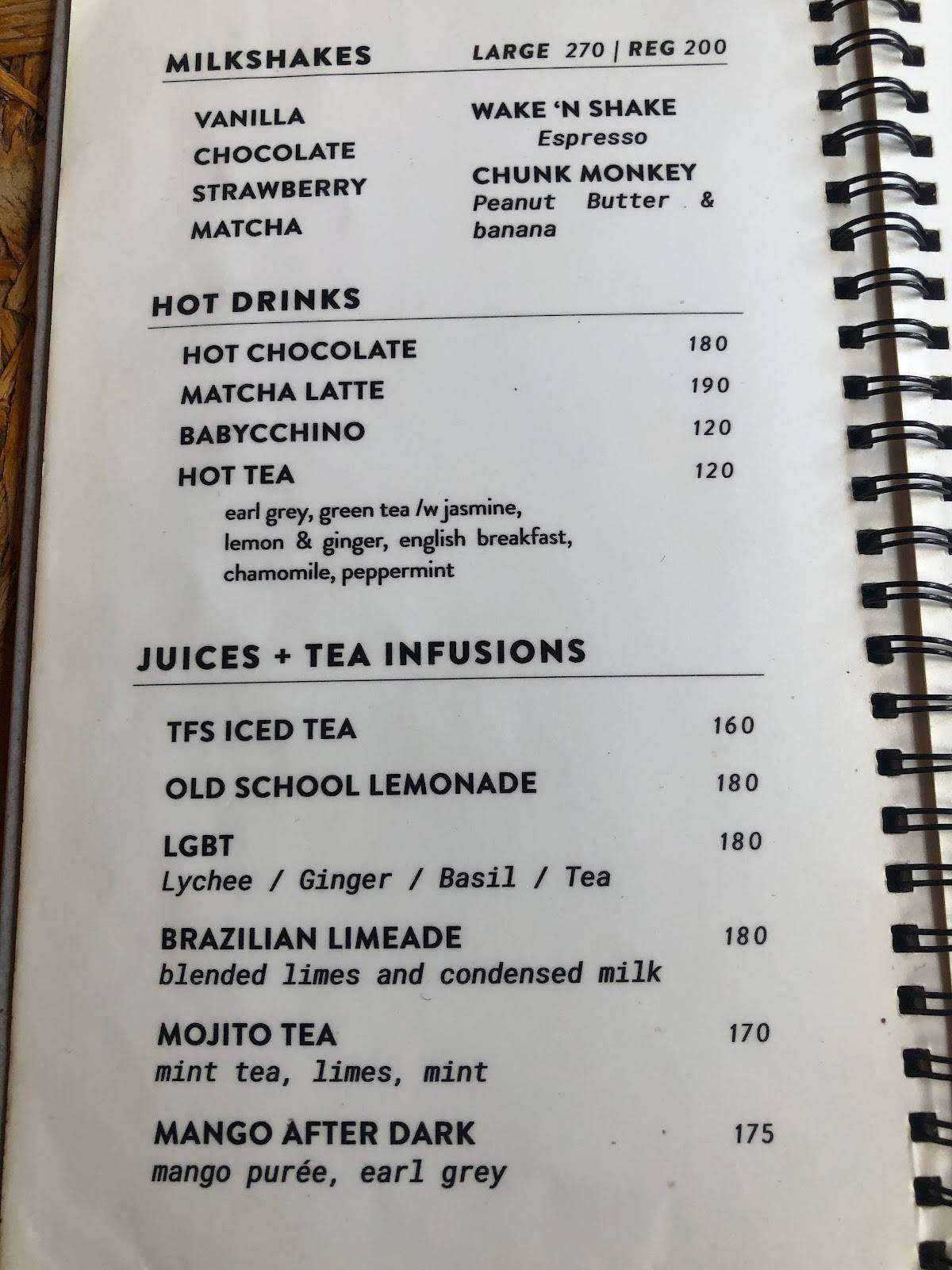 Menu at The Fat Seed Cafe + Roastery, Taguig