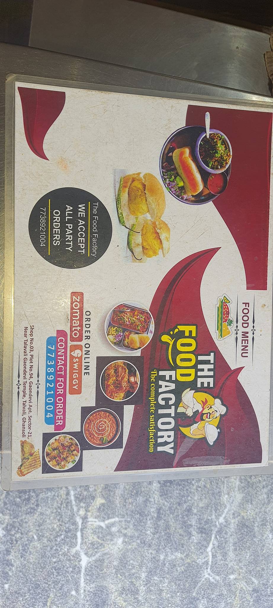 Menu at The Food Factory, Navi Mumbai
