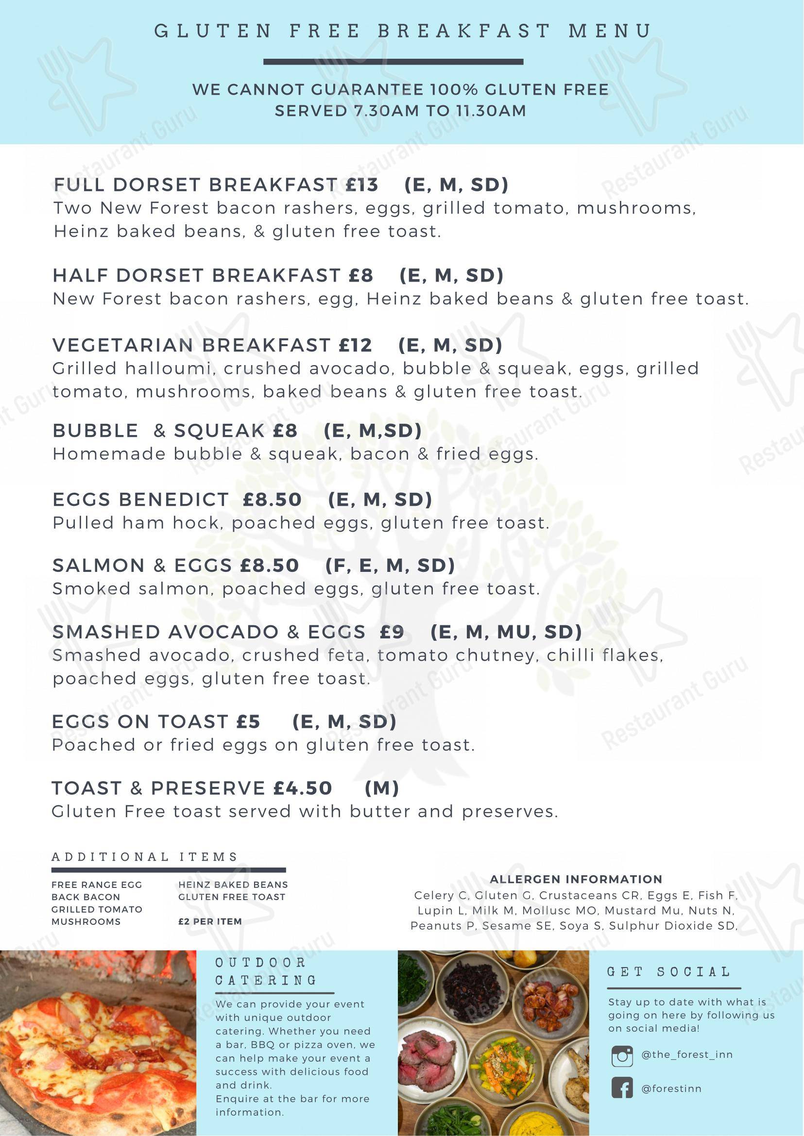 Menu at The Forest Inn pub & bar, Ferndown