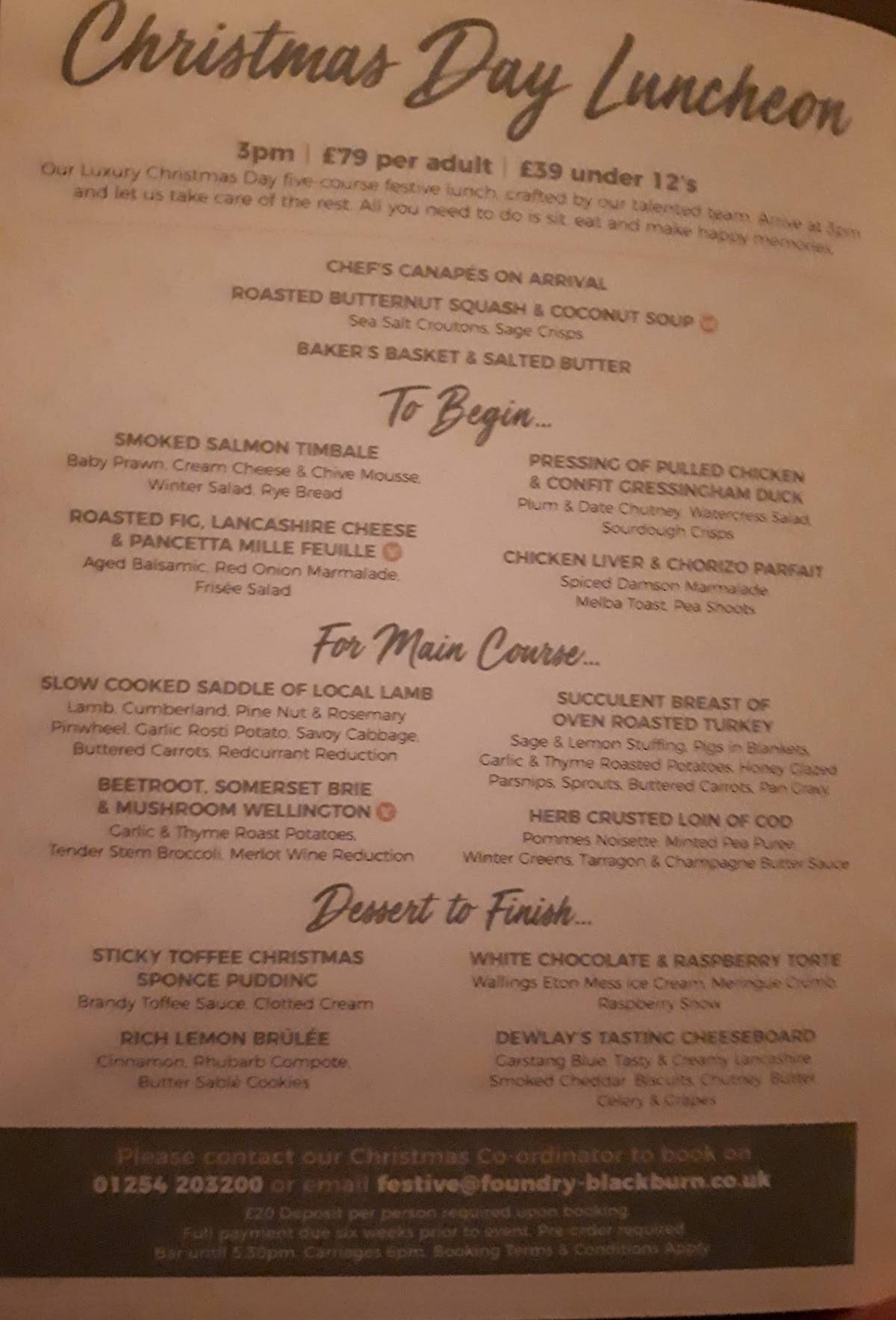 Menu at The Foundry Tap & Kitchen pub & bar, Blackburn
