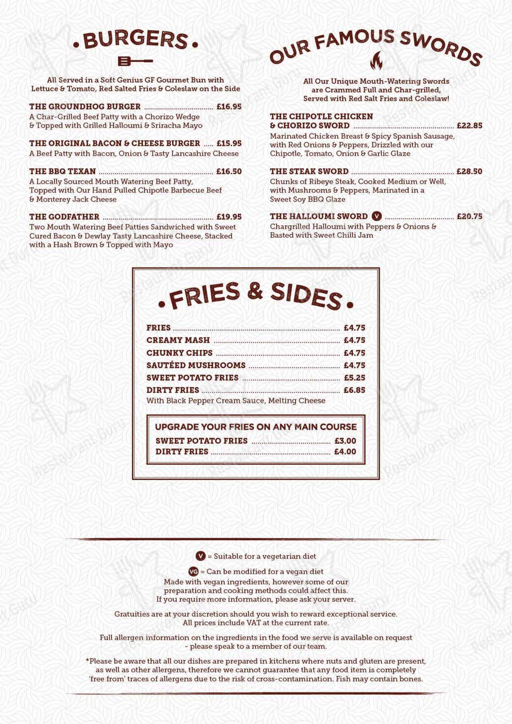 Menu at The Foundry Tap & Kitchen pub & bar, Blackburn