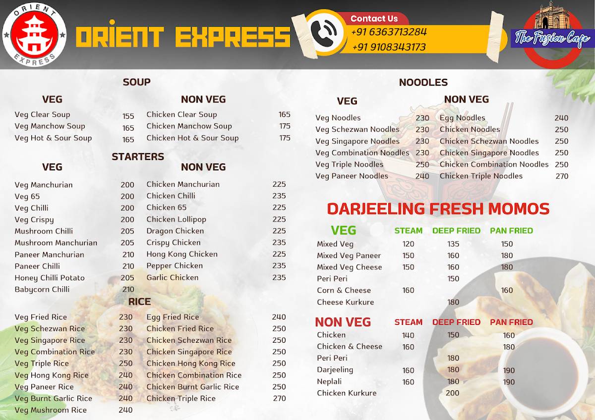 Menu at The Fusion Cafe - TFC, Bengaluru, 64 and 73/1