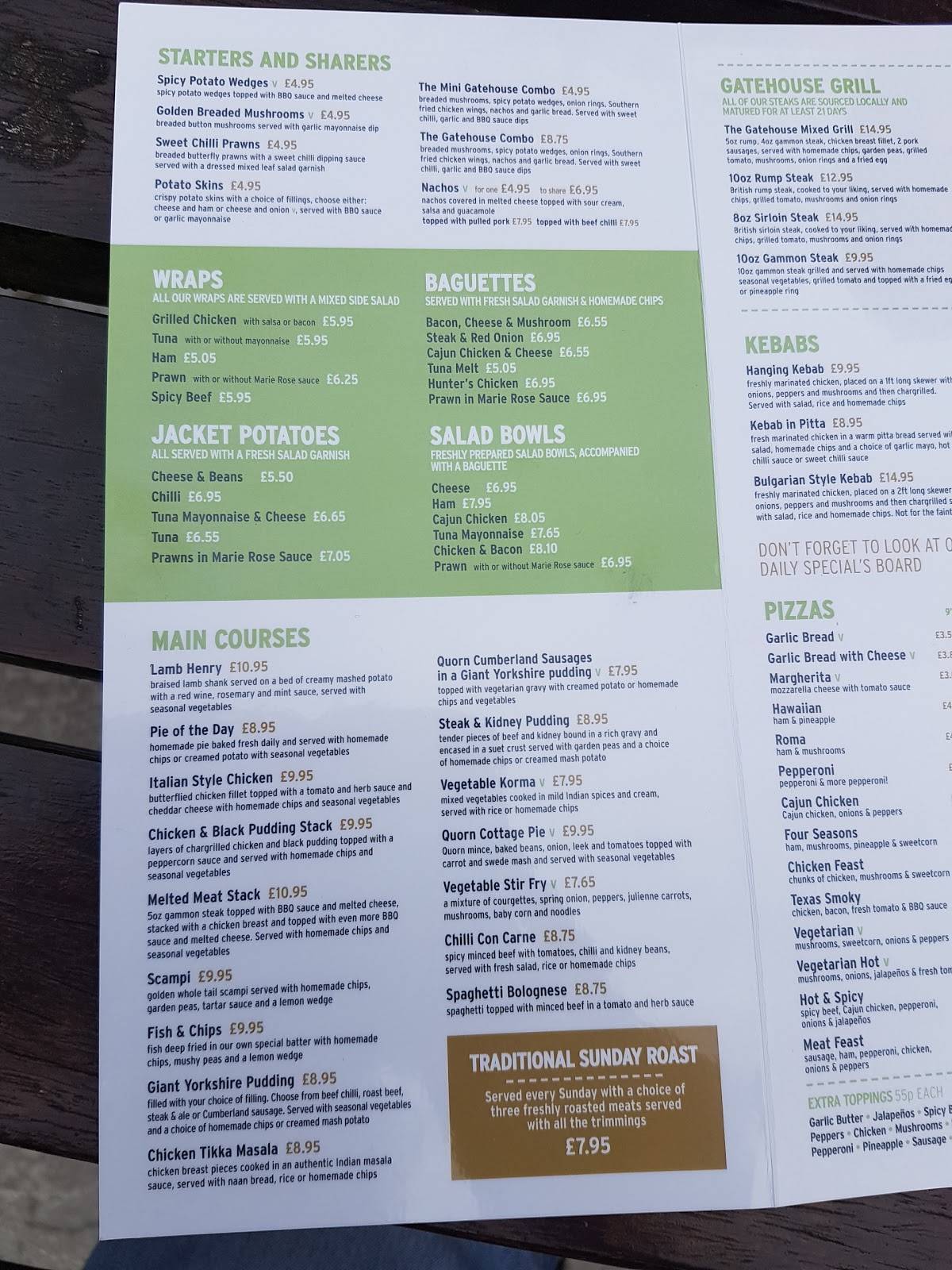 Menu at The Gatehouse Ale & Aloo pub & bar, Tyldesley, Cherington Dr