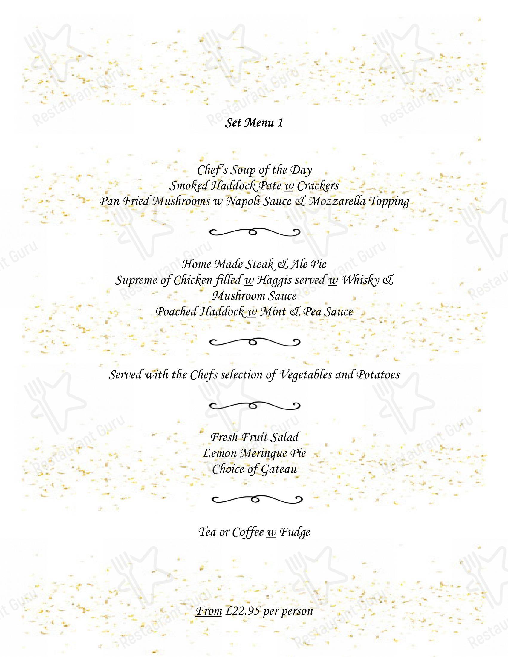 Menu at The George Hotel restaurant, Montrose