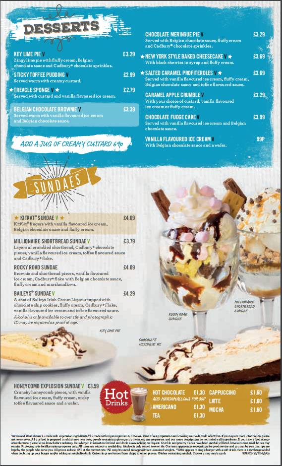 Menu at The Haddon Hall steakhouse, Manchester, Haddon Hall Rd