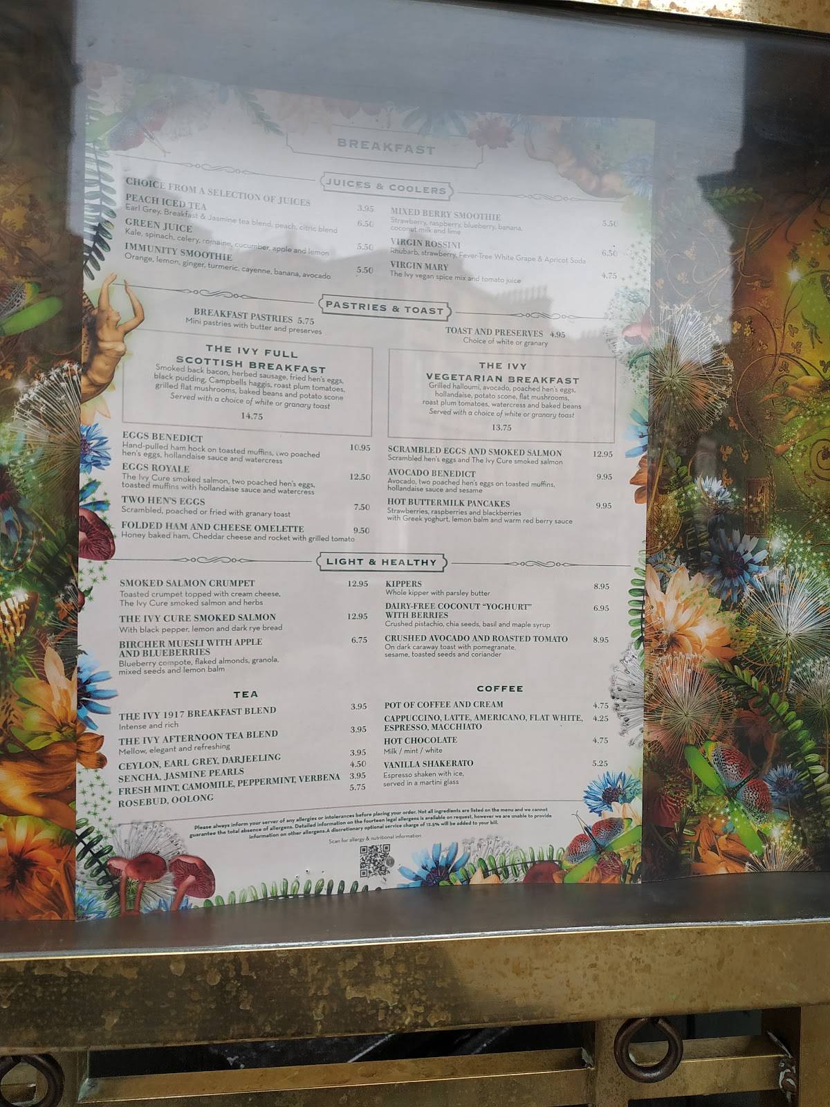 Menu at The Ivy Buchanan Street, Glasgow restaurant, Glasgow, 106 ...