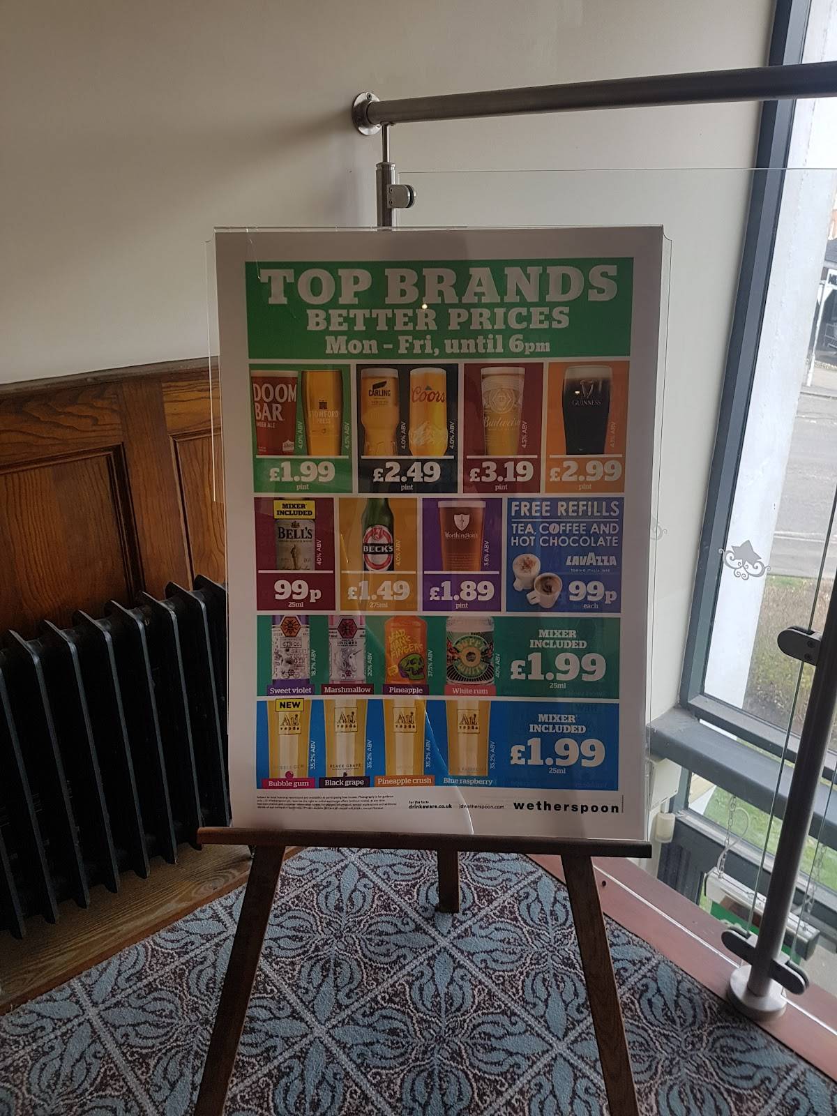 Menu at The Ivy House - JD Wetherspoon restaurant, Alton, Draymans Way