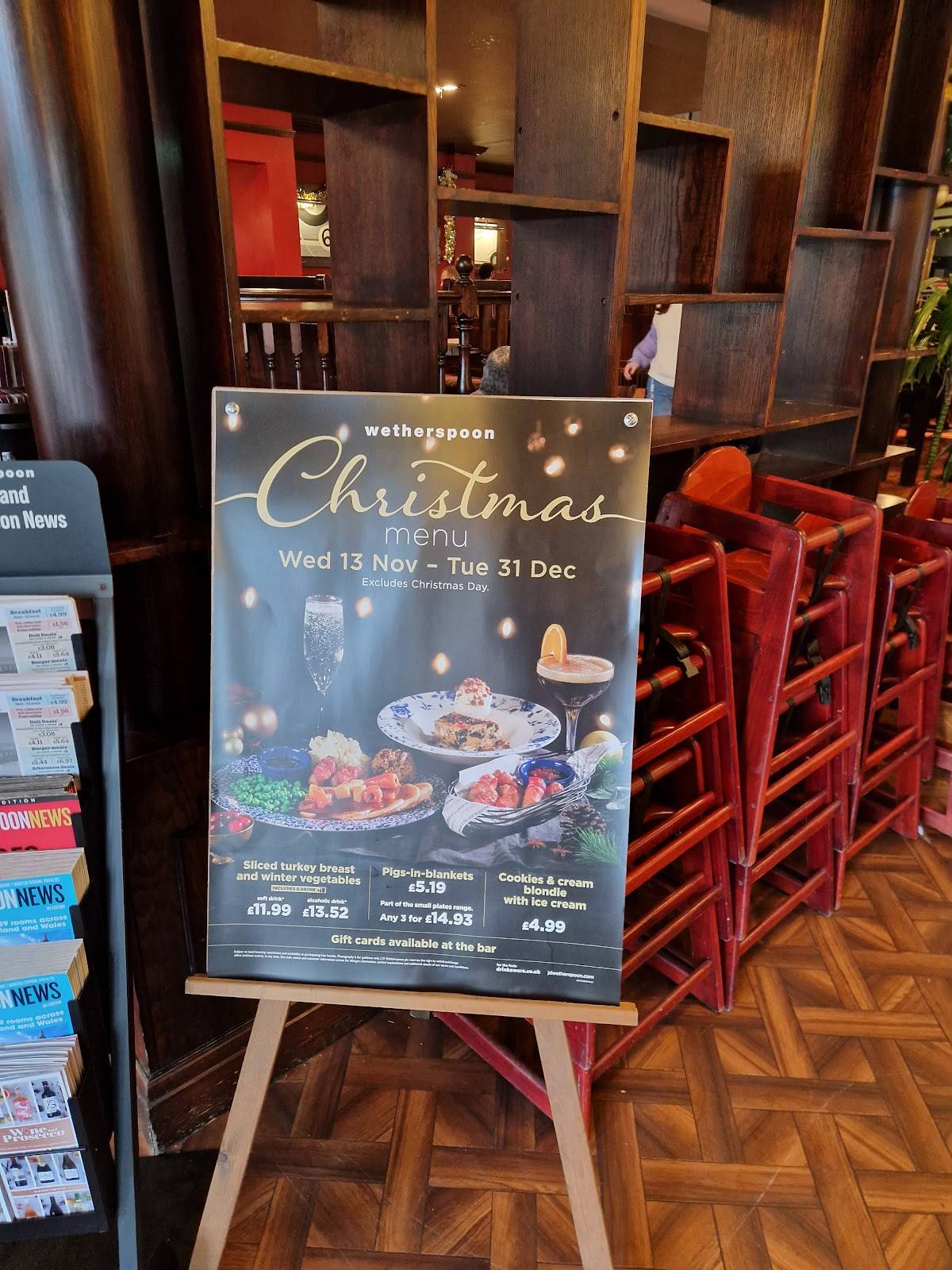 Menu at The Jack Fairman - JD Wetherspoon pub & bar, Horley, 30 Victoria Rd
