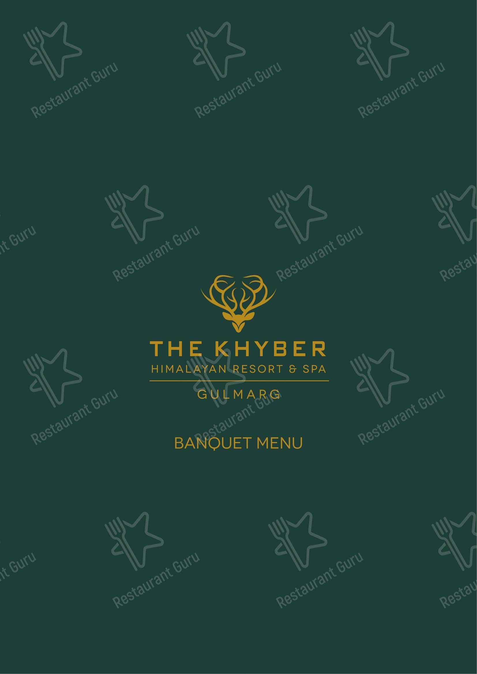 Menu at The Khyber Himalayan Resort & Spa, Gulmarg