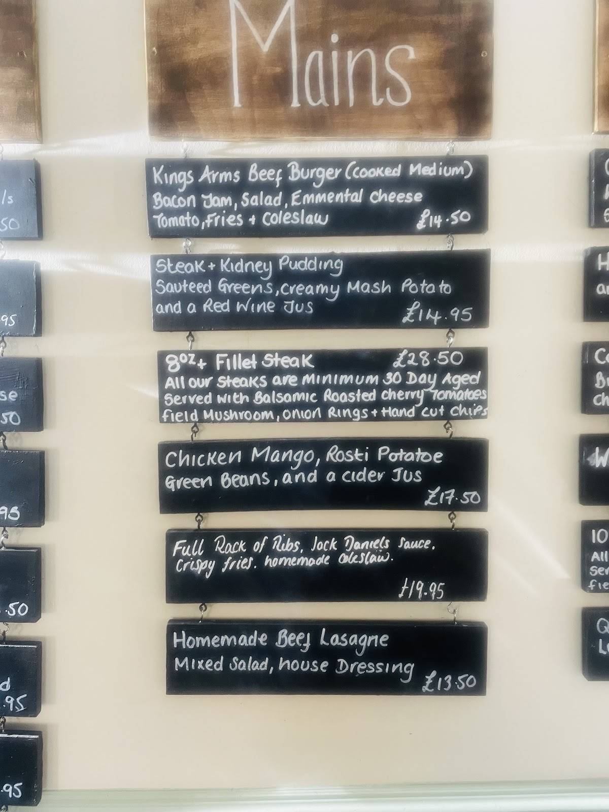 Menu at The Kings Arms pub & bar, Alresford