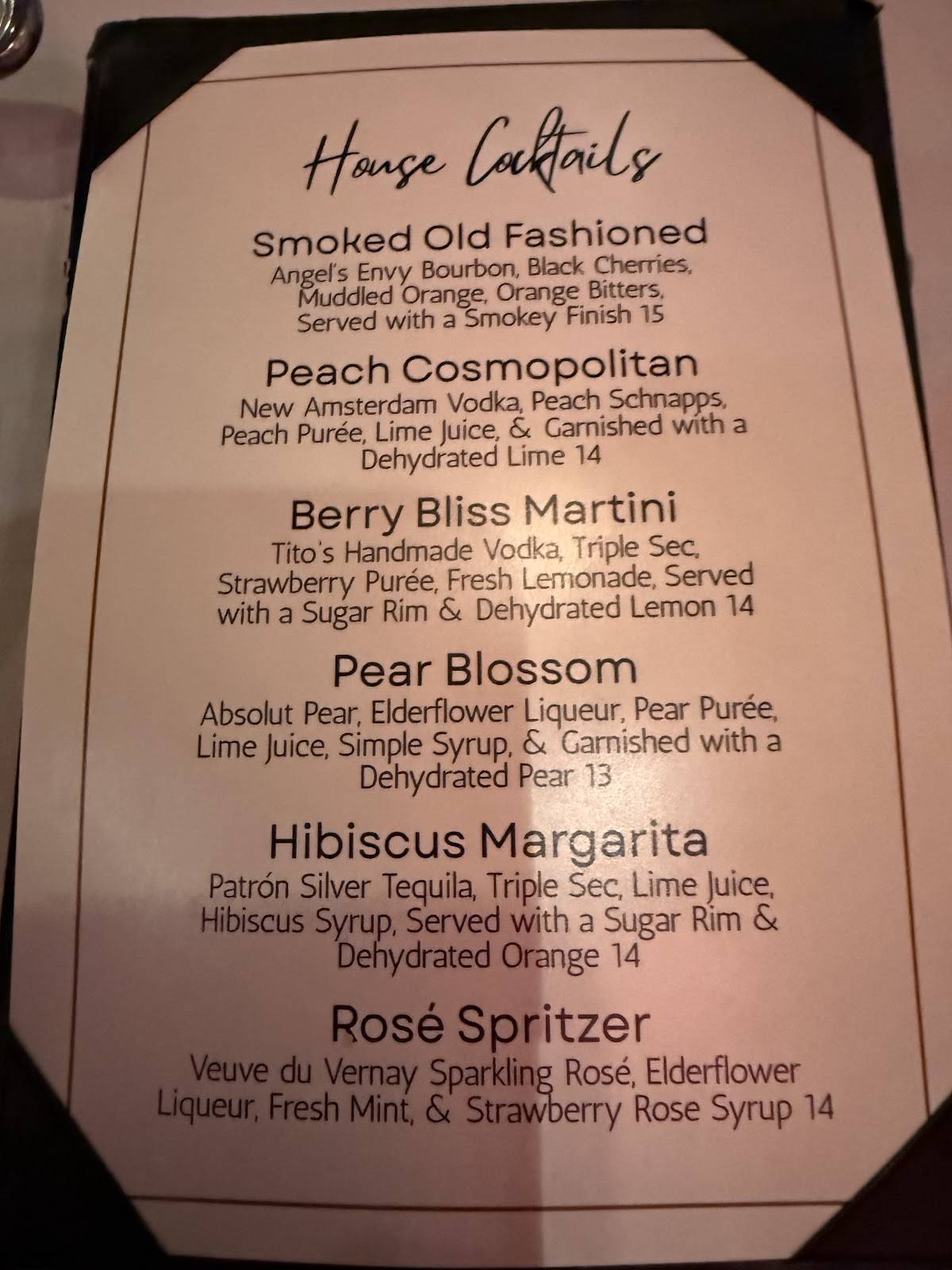 Menu at The Legacy Restaurant at Nancy Lopez Country Club, The Villages ...