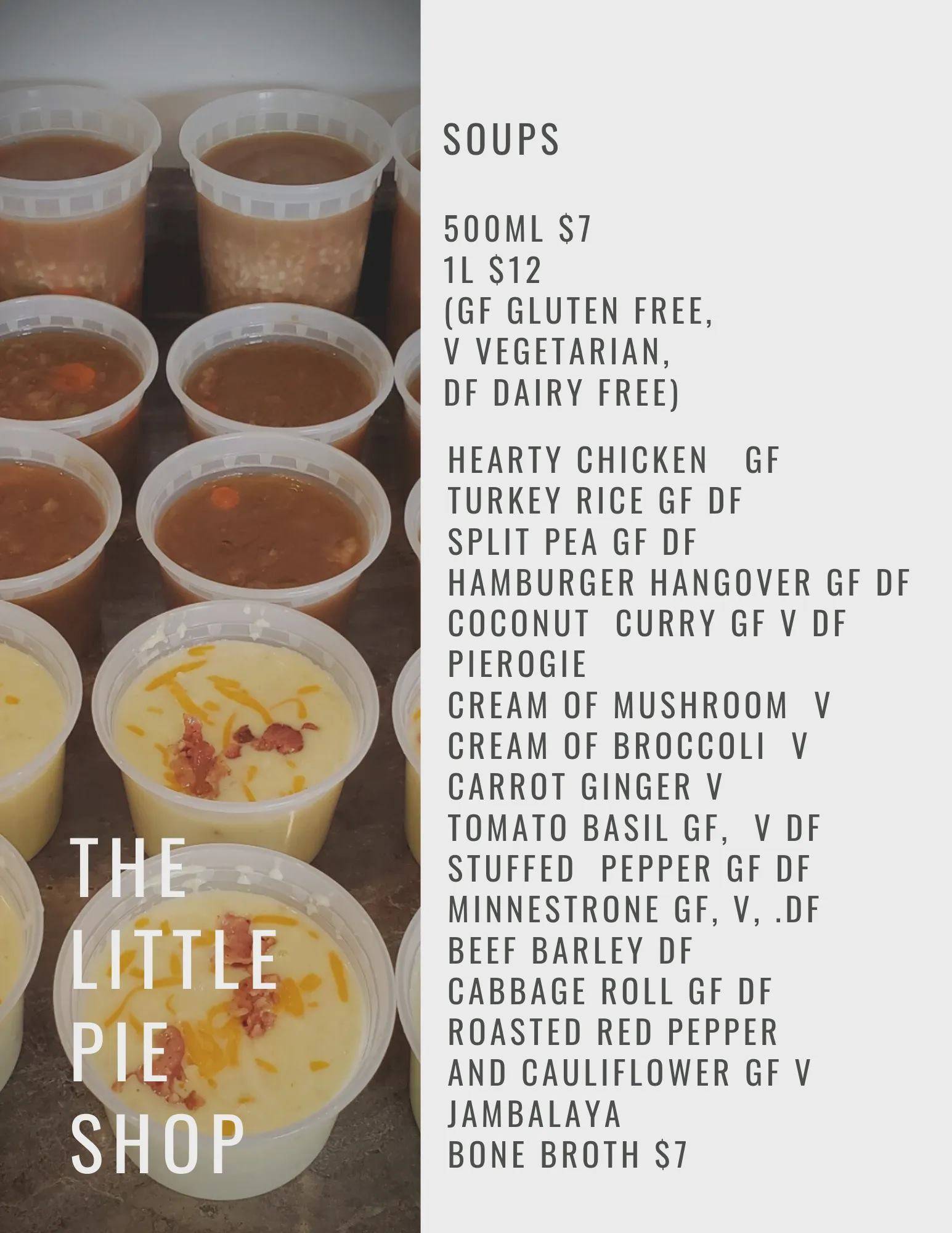 Menu at The Little Pie Shop Thunder Bay ON restaurant, Thunder Bay ...