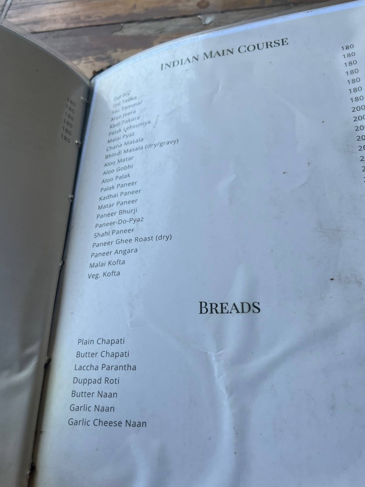 Menu at The Little Prince Restaurant, Udaipur