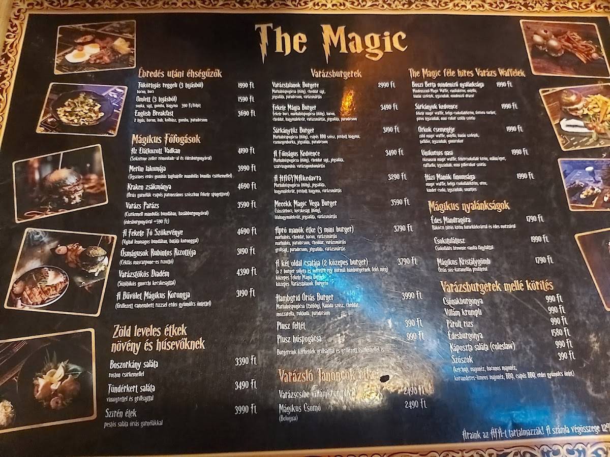 Carta del restaurante The MAGIC Budapest, Budapest