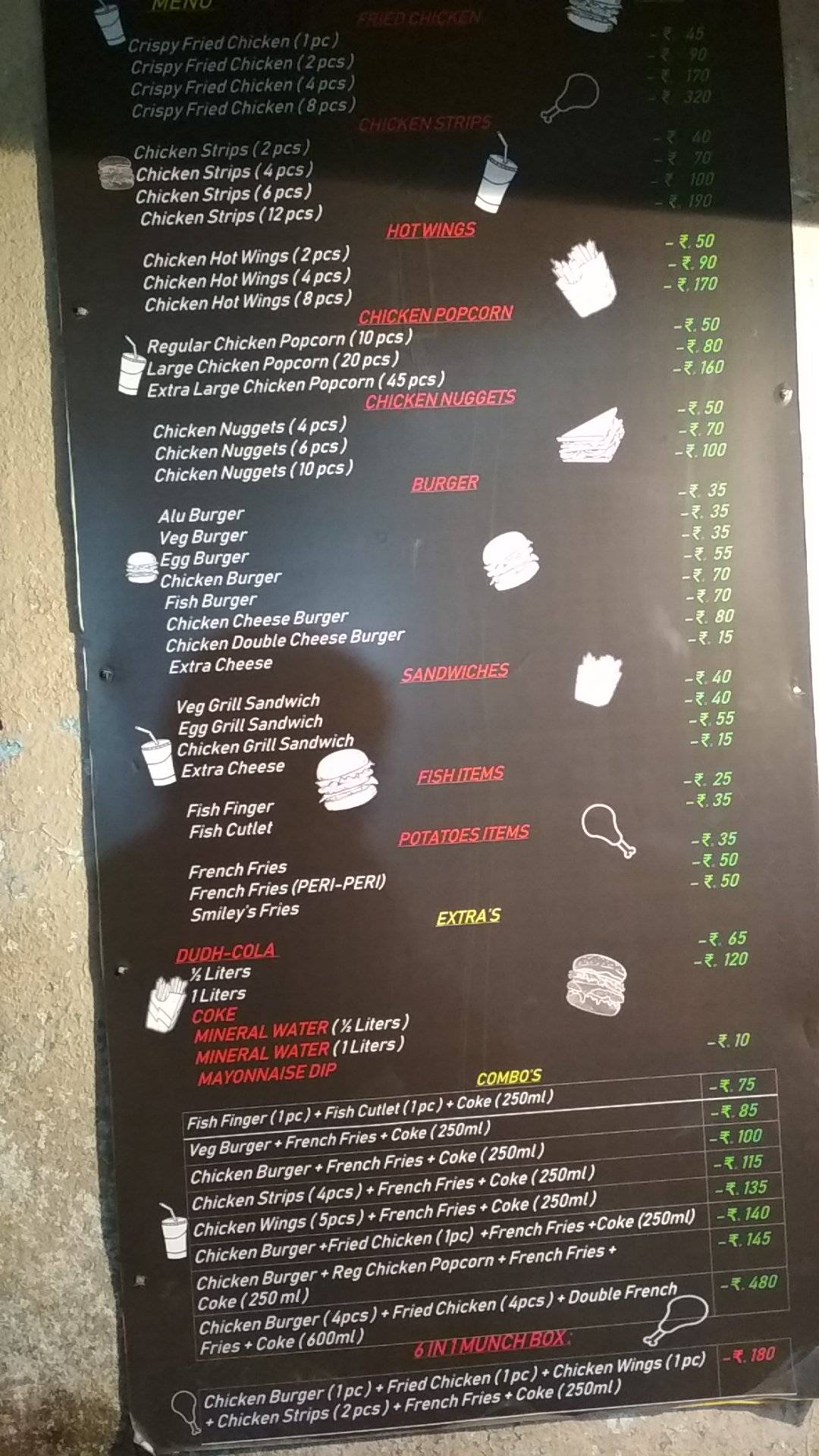 Menu at The Munch Box, Bengaluru, 48/3-50