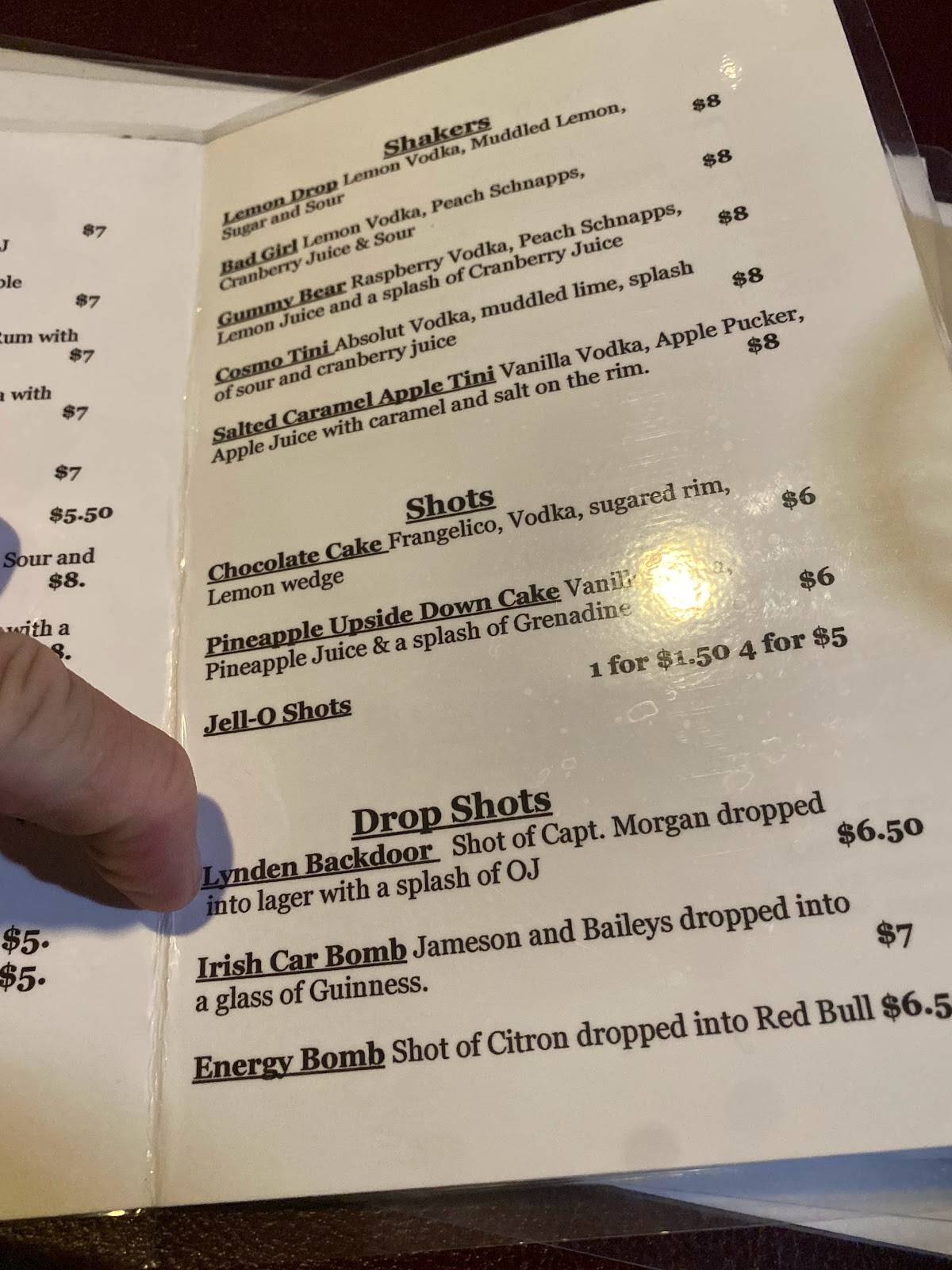 Menu at The Nuthouse Grill pub & bar, Lynden