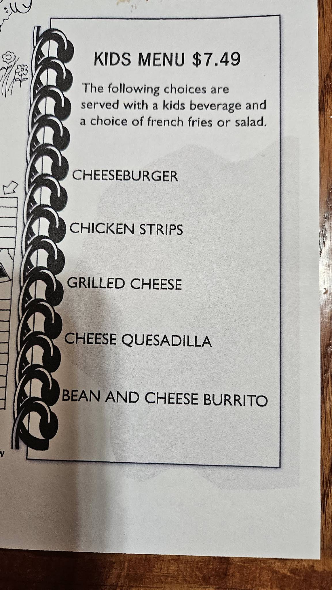 Menu at The Otis Restaurant, Otis Orchards-East Farms