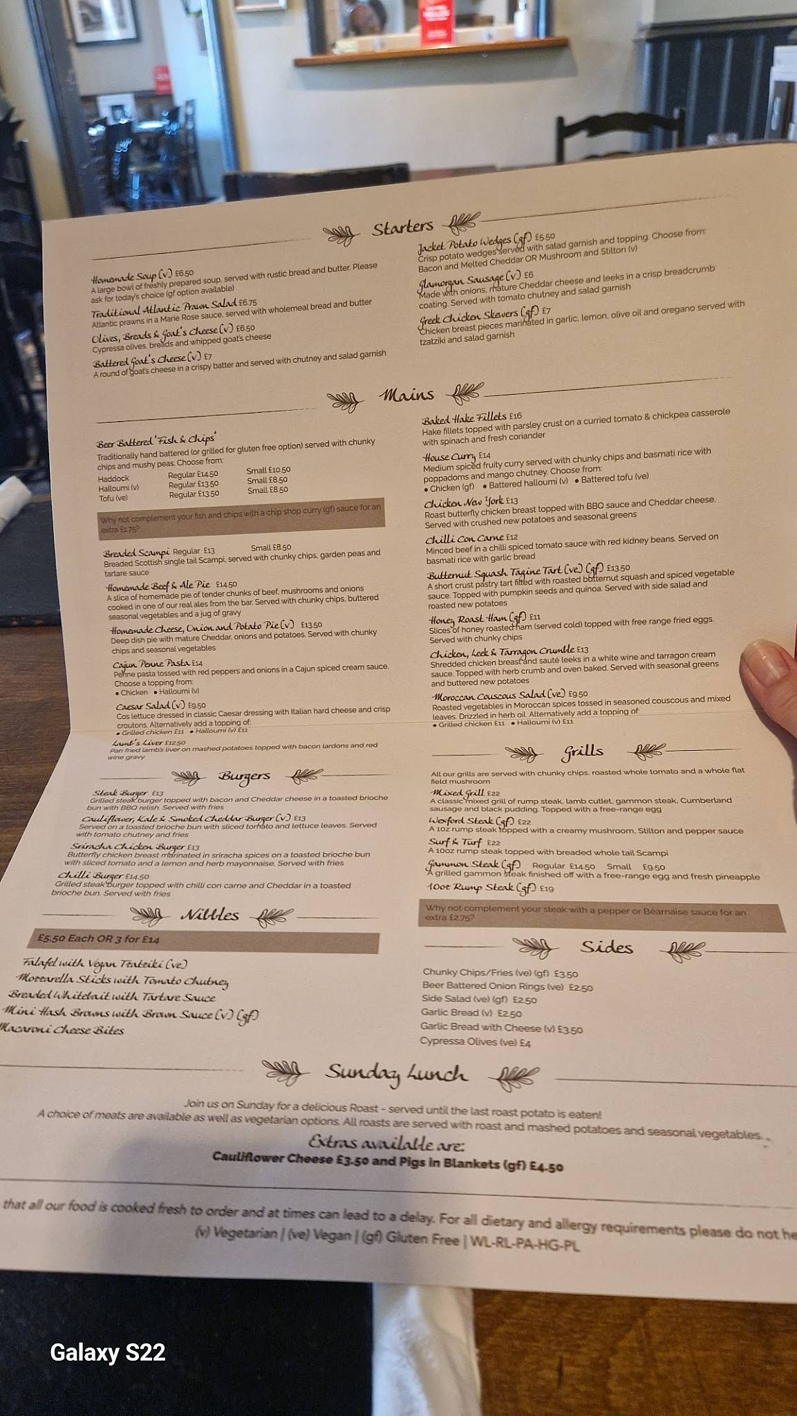 Menu at The Parr Arms pub & bar, Warrington, Grappenhall Ln