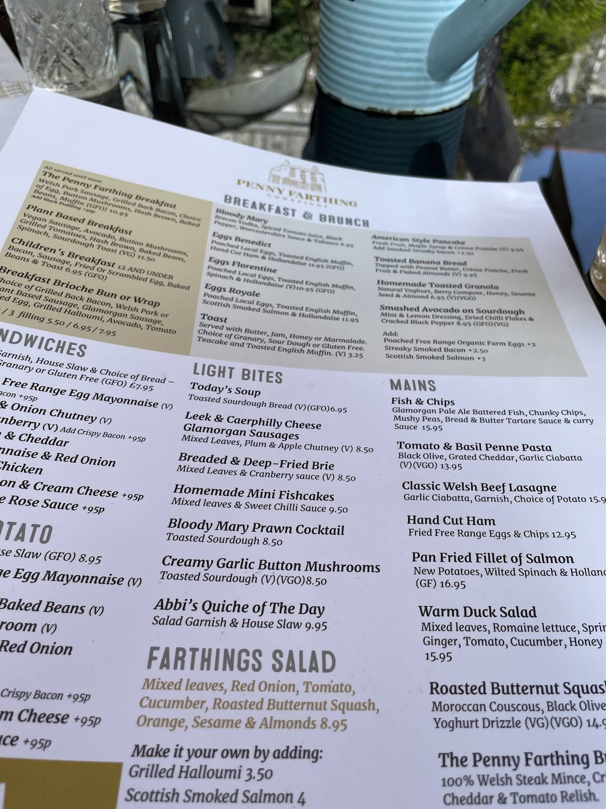 Menu at The Penny Farthing - Cowbridge pub & bar, Cowbridge