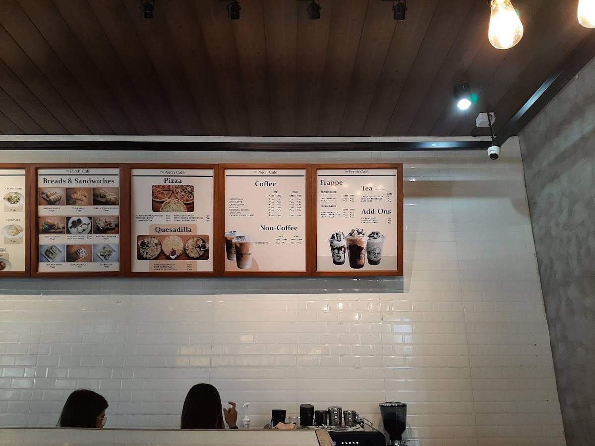 Menu at The Perch Cafe, Gapan City