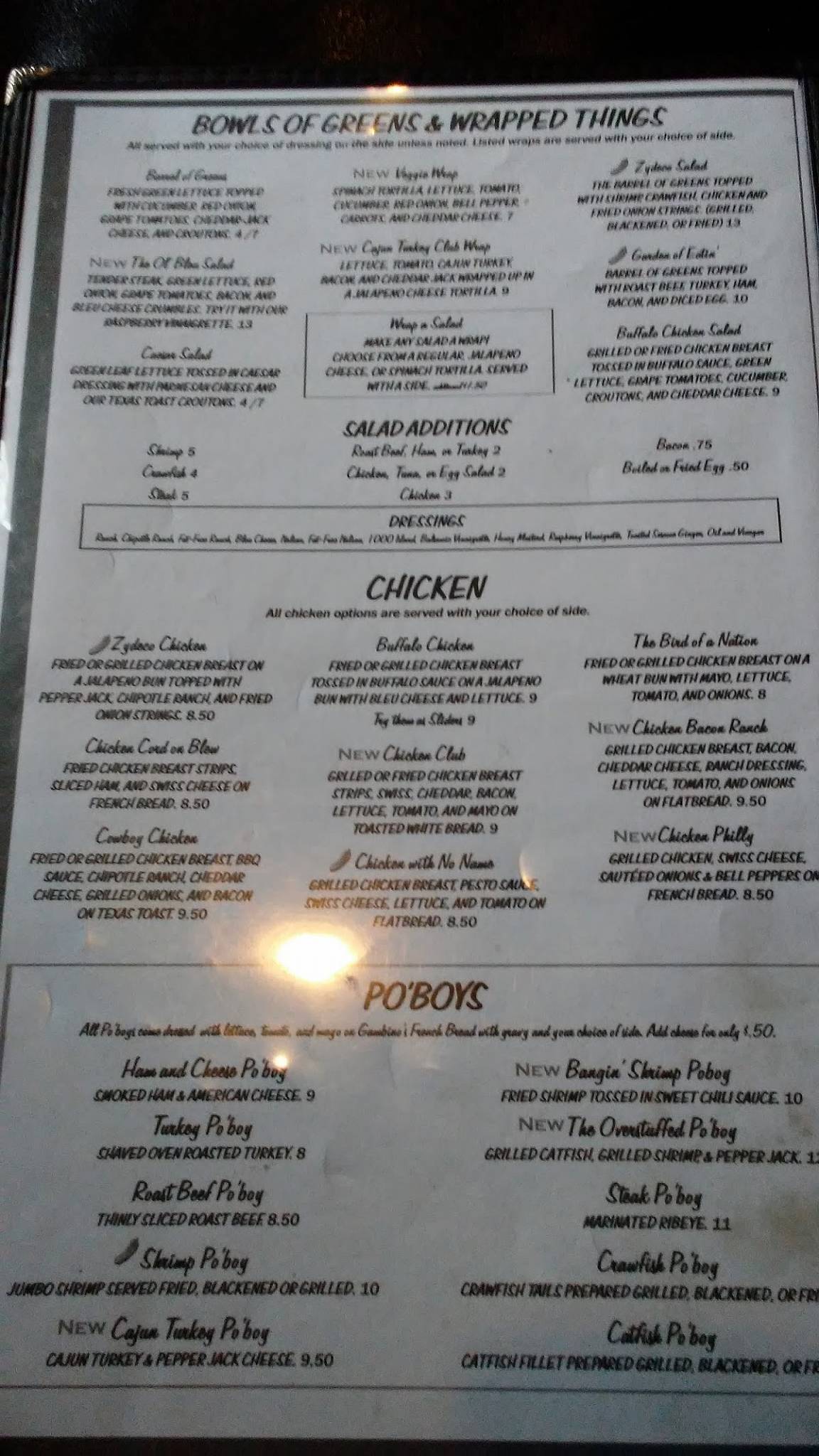 Menu at The Pickle Barrel, Monroe