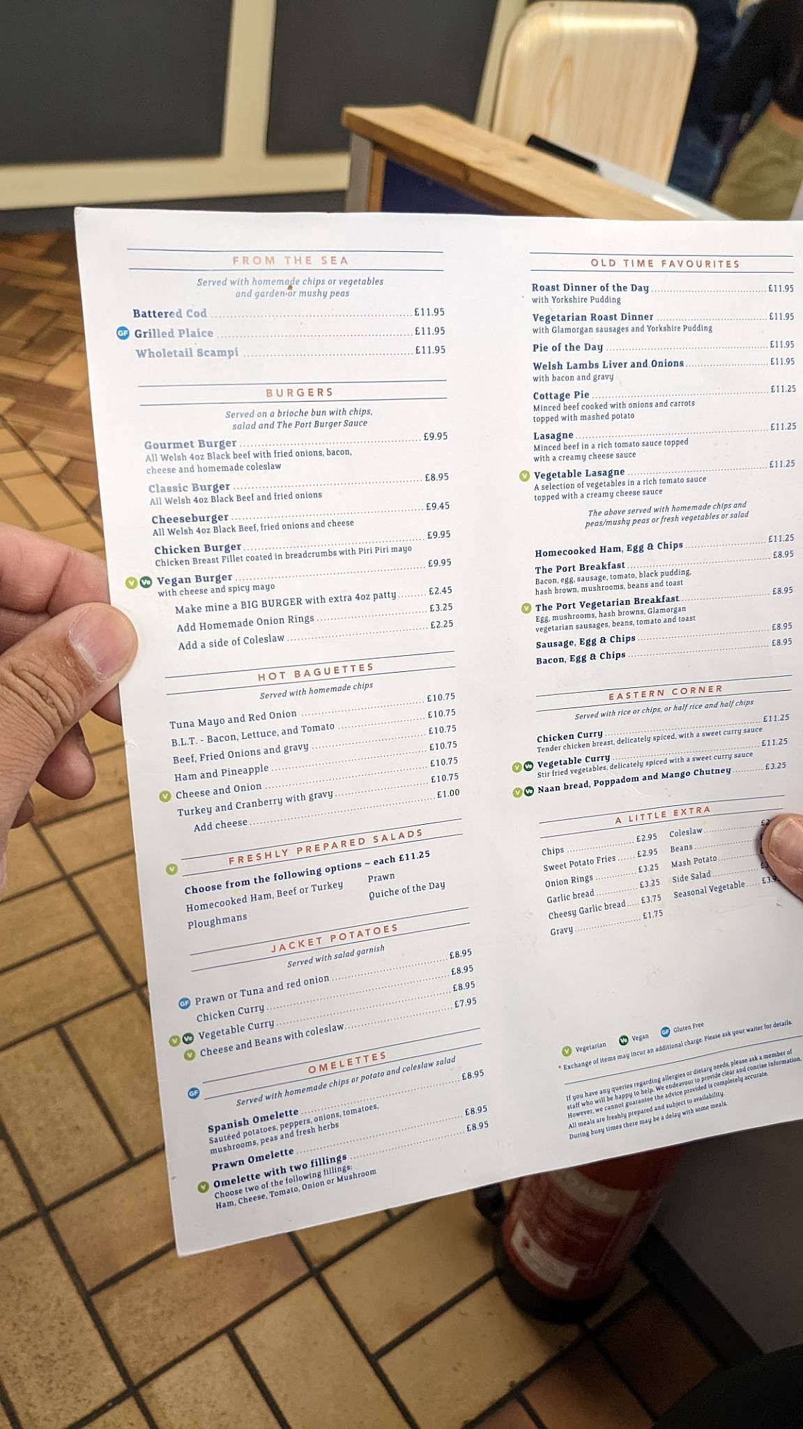 Menu at The Port Cafe Deli & Restaurant, Porthmadog