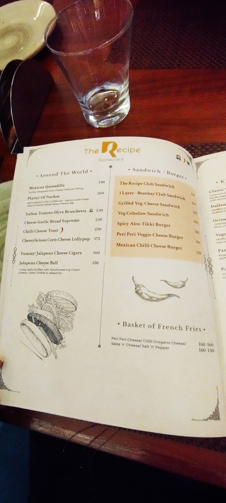 Menu at The Recipe Restaurant, Jodhpur
