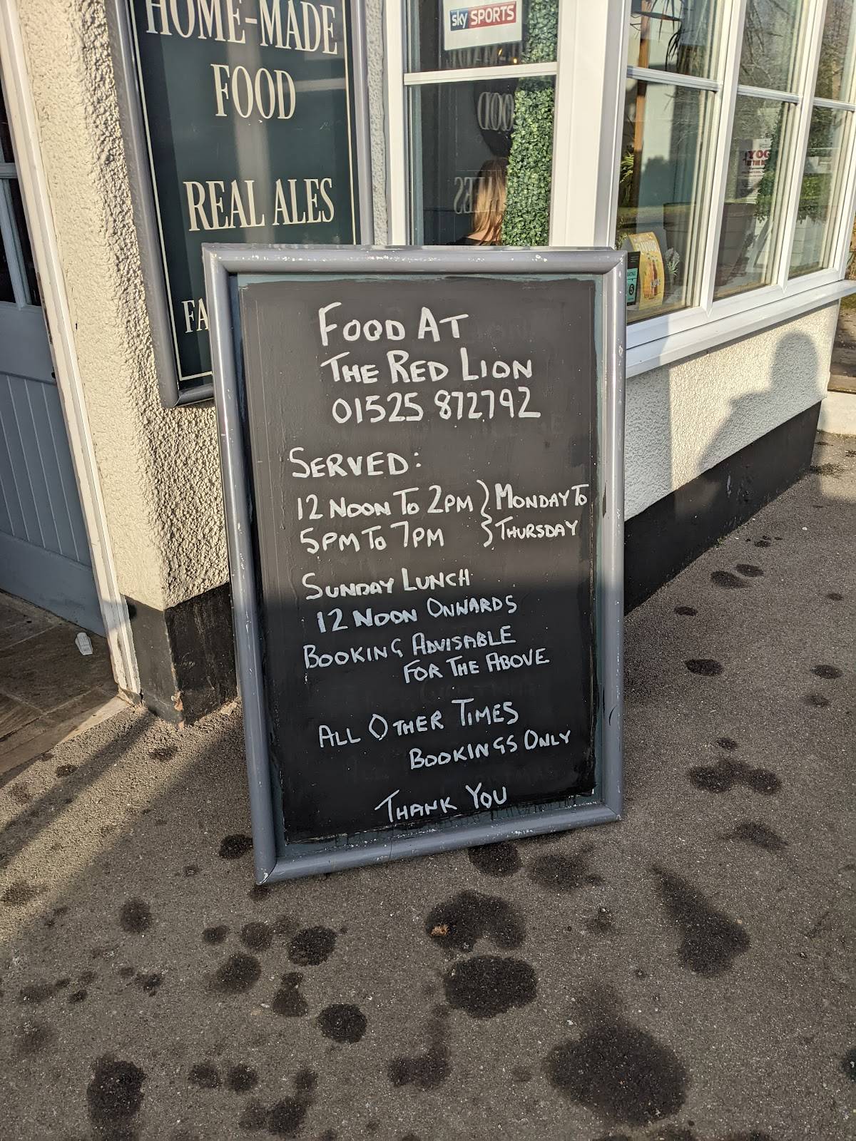 Menu at The Red Lion, Sundon pub & bar, Luton, 13 Harlington Rd
