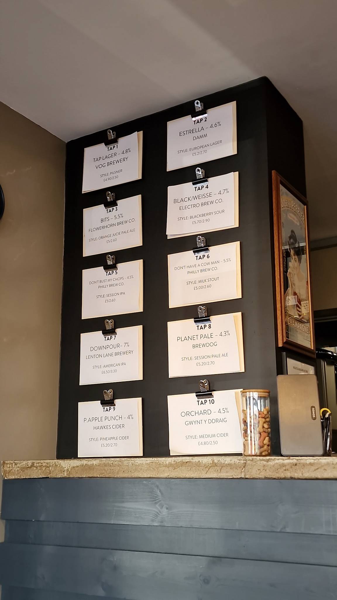 Menu at The Rhiwbina Tap & Cellar pub & bar, Cardiff