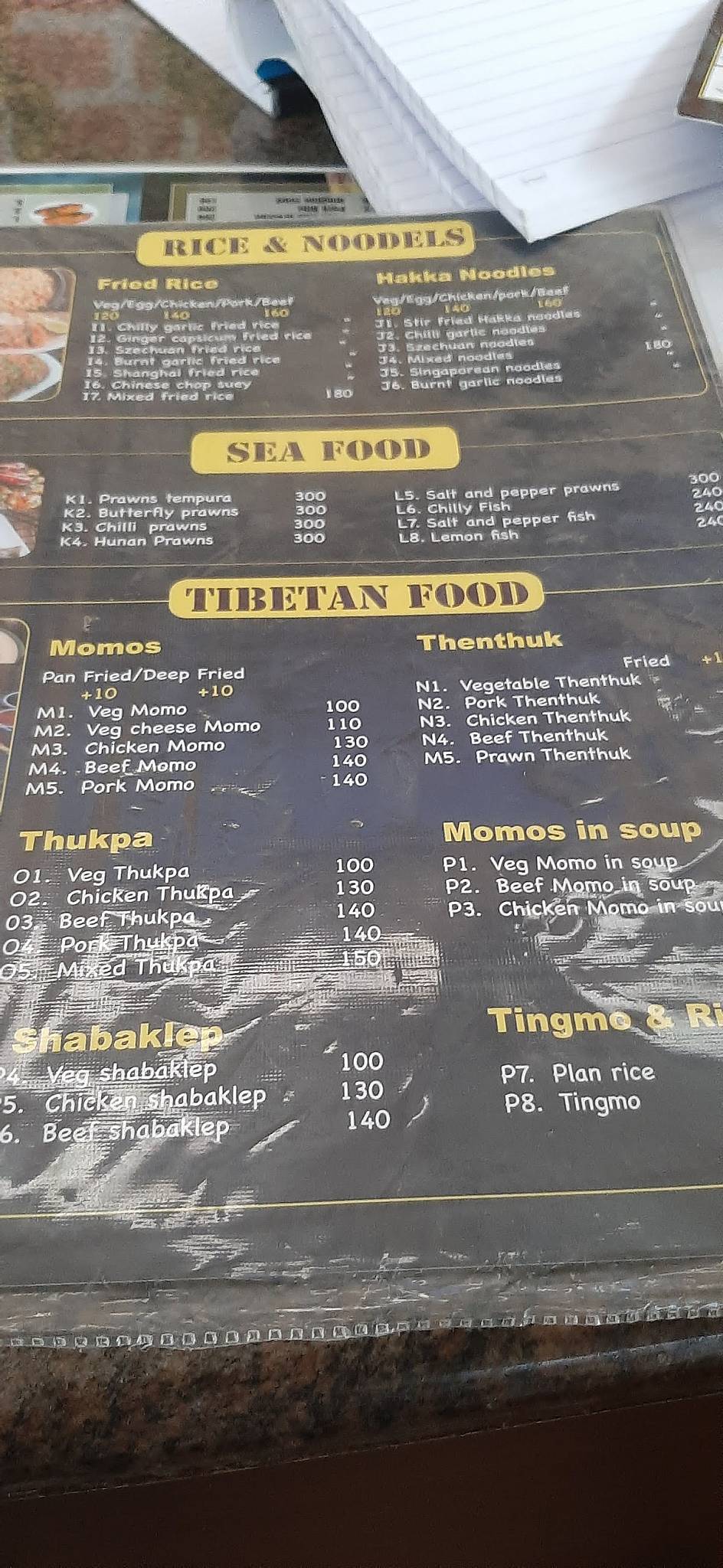 Menu at The Rooftop, Bengaluru