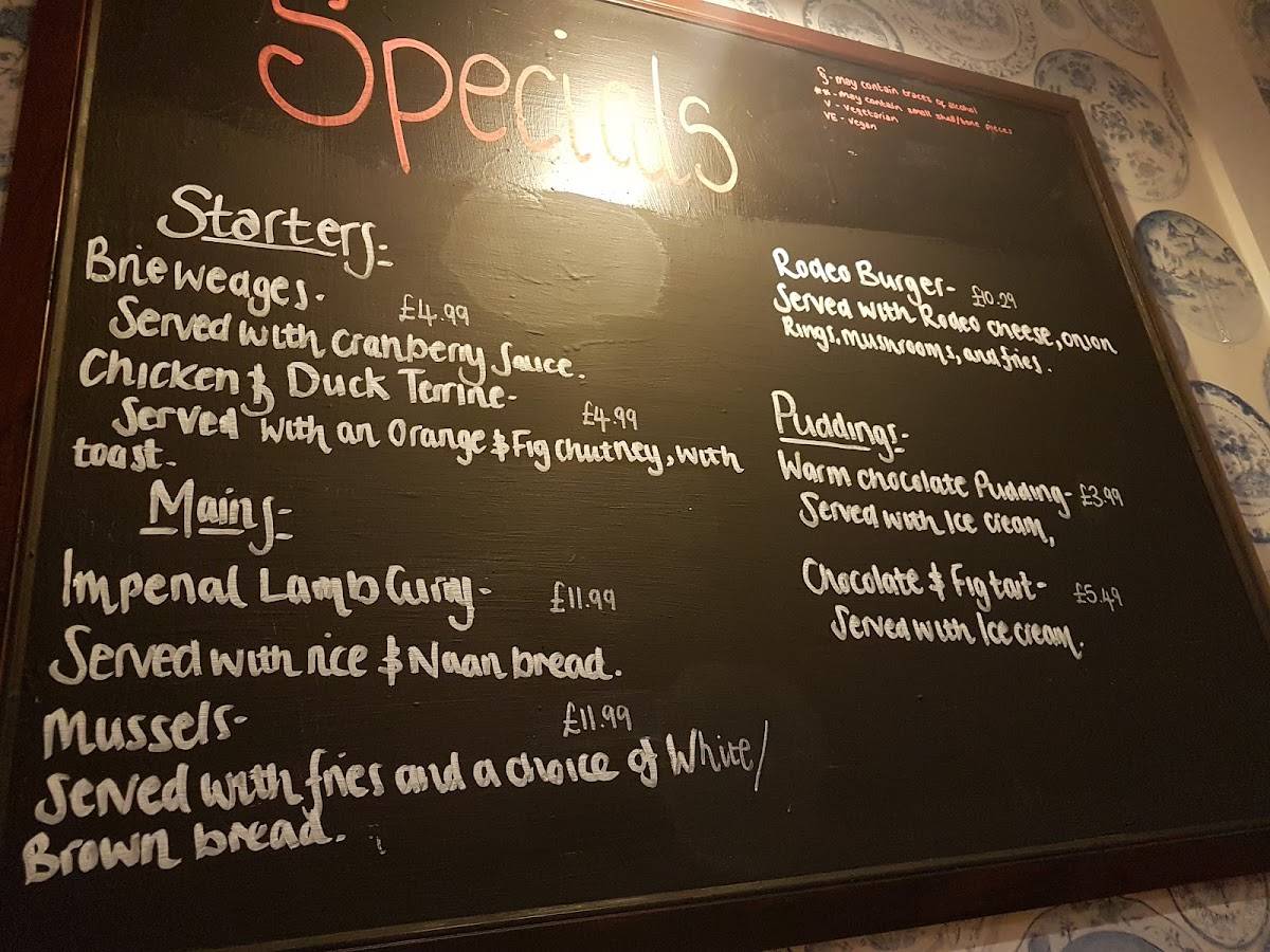 Menu at The Roundstone restaurant, East Preston, Roundstone Ln
