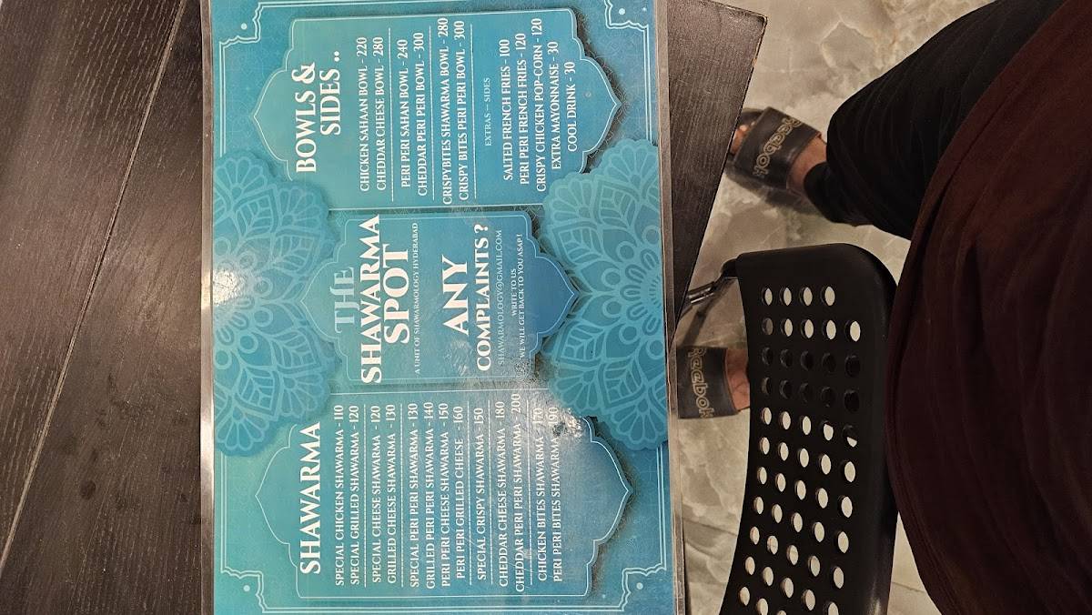Menu at The Shawarma Spot, Nellore