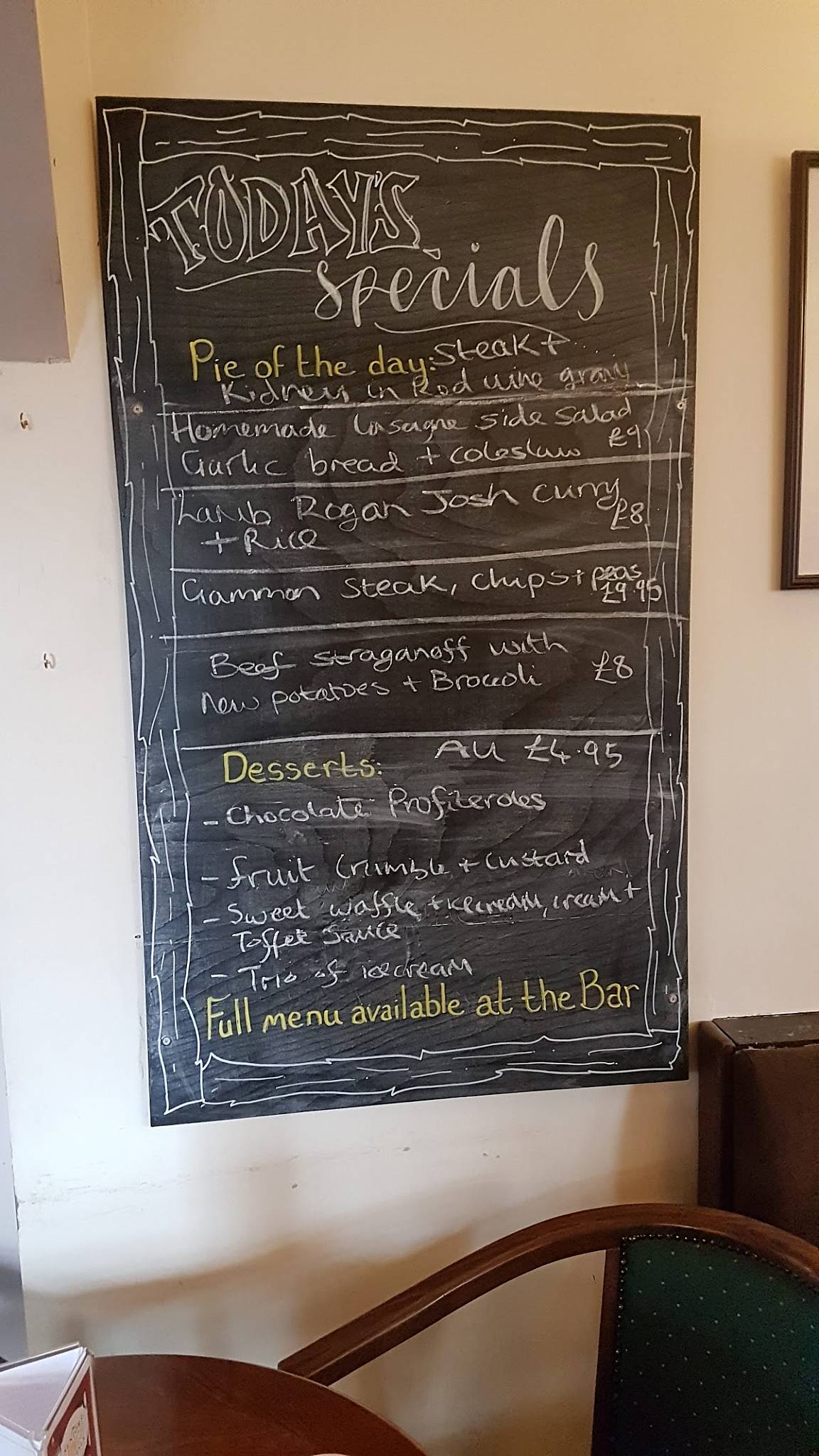 Menu at The Ship pub & bar, Reedham