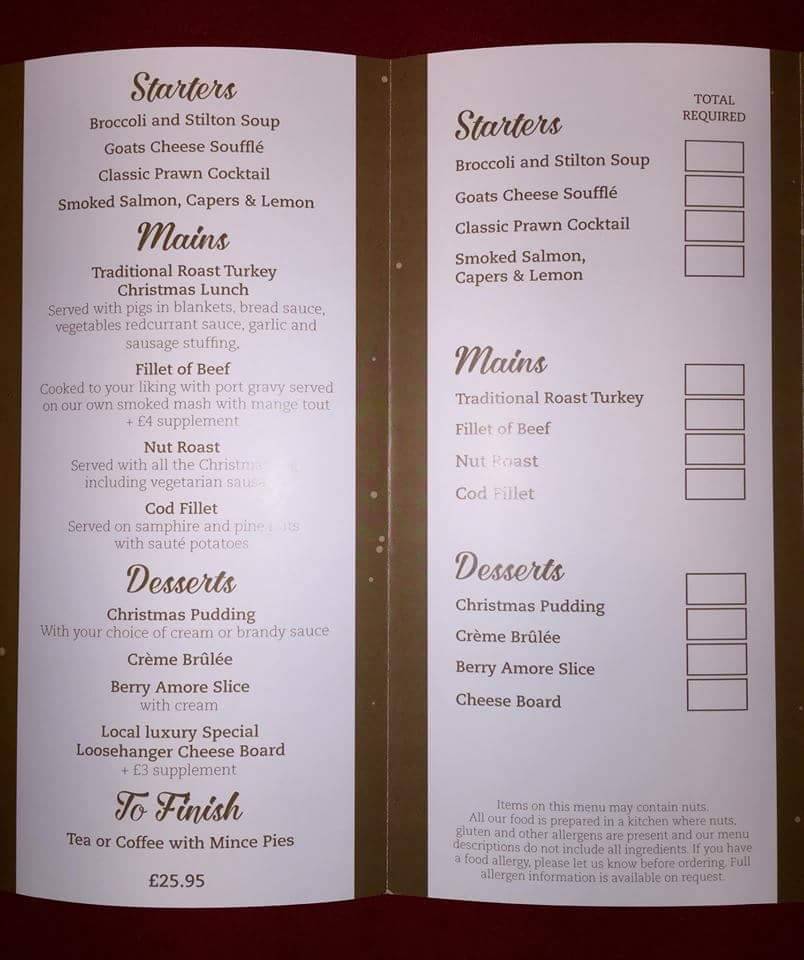 Menu at The Shoe Inn pub & bar, Plaitford