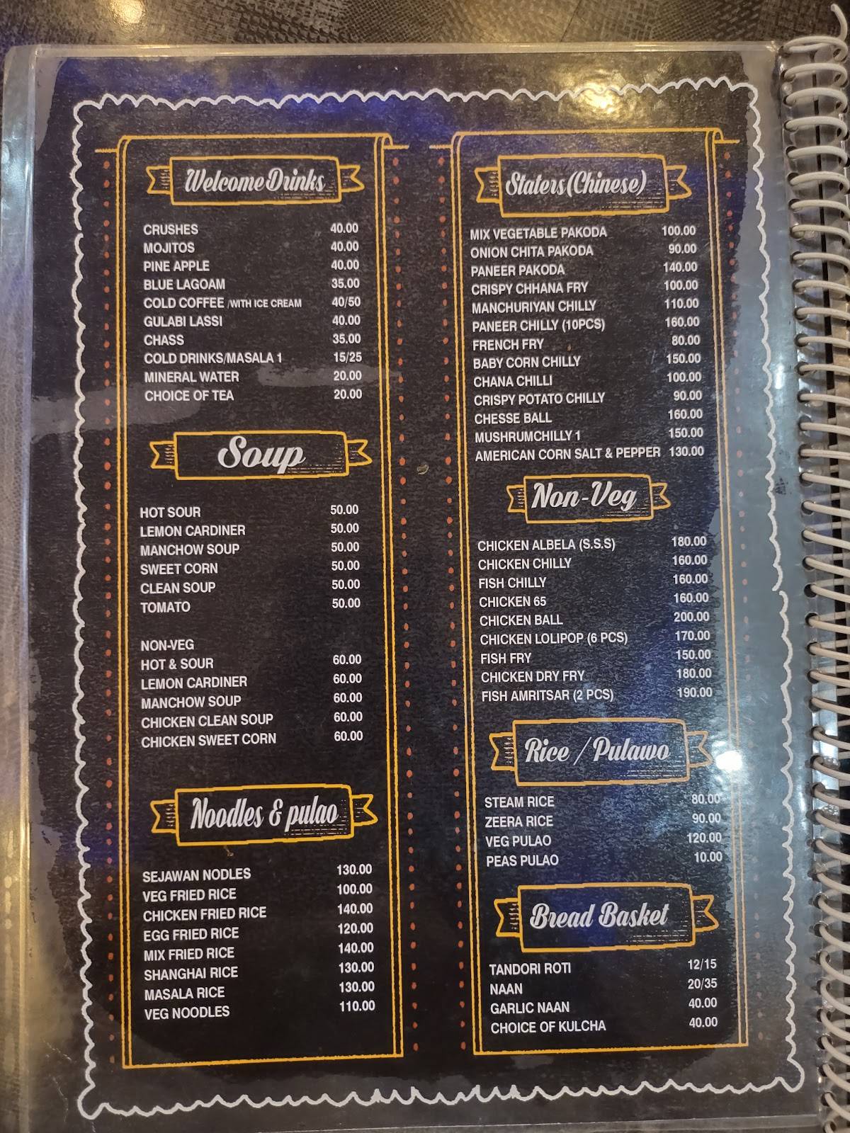 Menu at New Silver Spoon, Katras