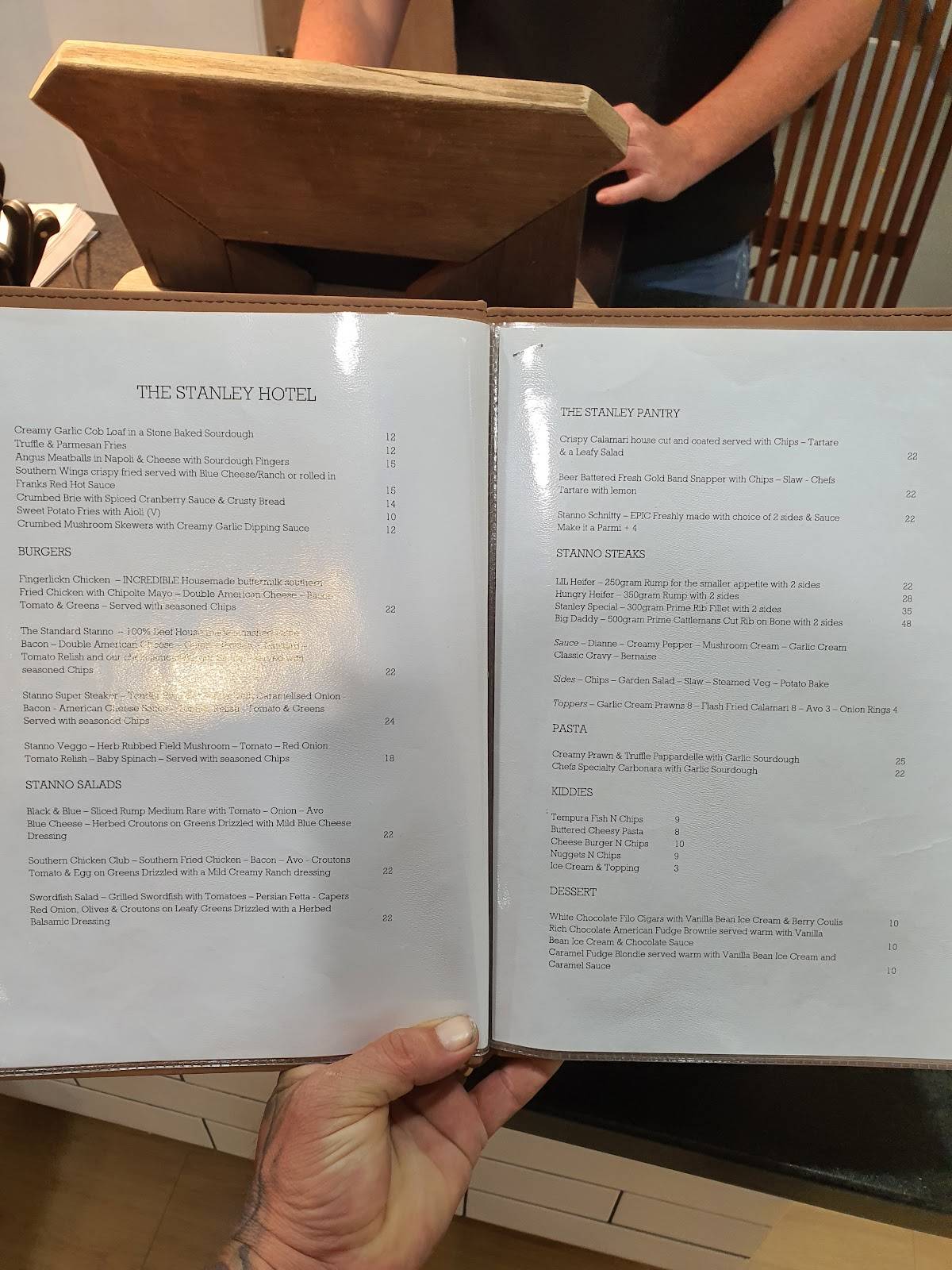 Menu at The Stanley Hotel Kilcoy pub & bar, Kilcoy
