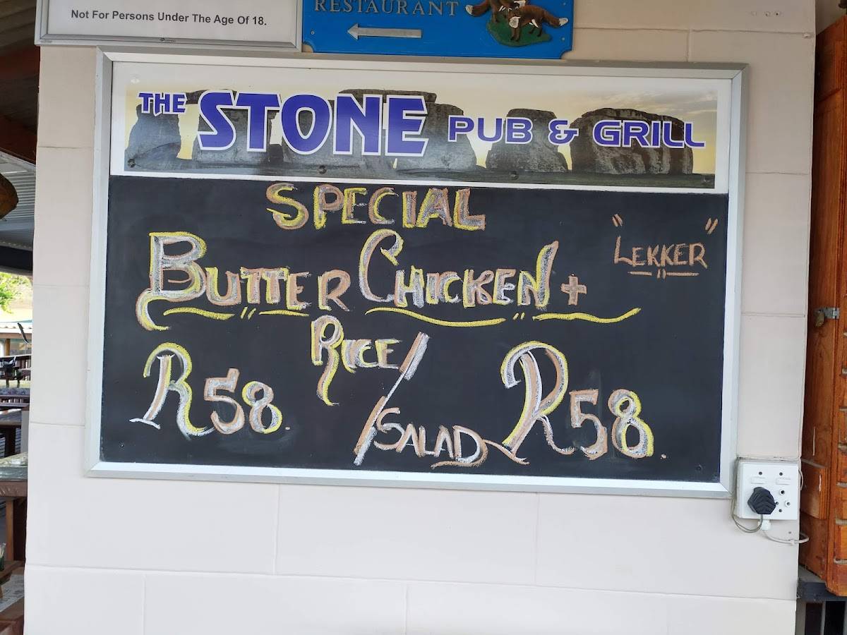 Menu at The Stone Pub And Grill, Scottburgh