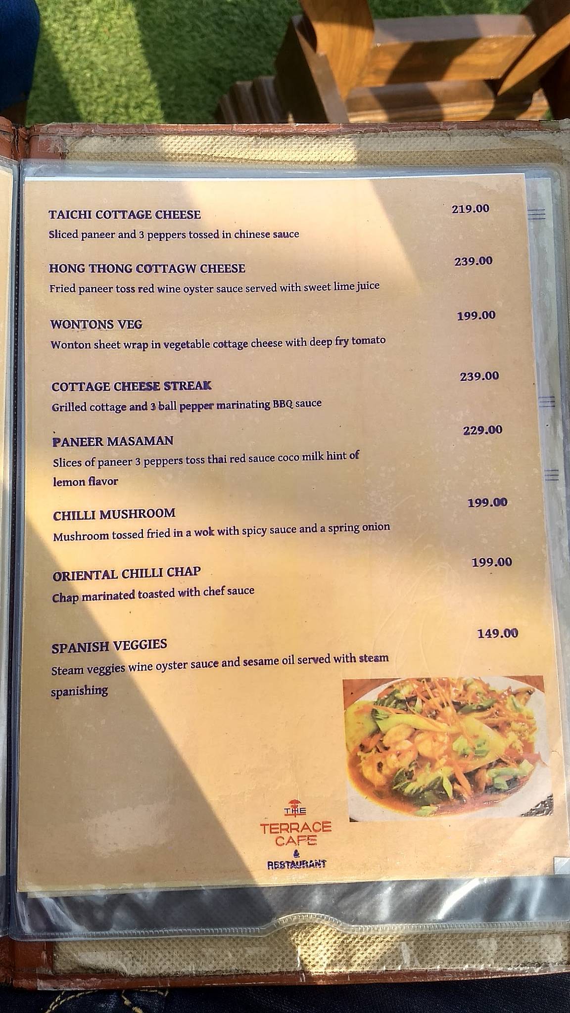Menu at The Terrace Cafe & Restaurant, Haridwar
